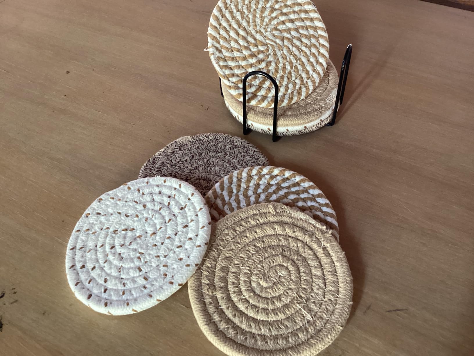 Coasters, 8 Pack Coaster, for Drinks, Beer, Coffee, Cotton Woven ...