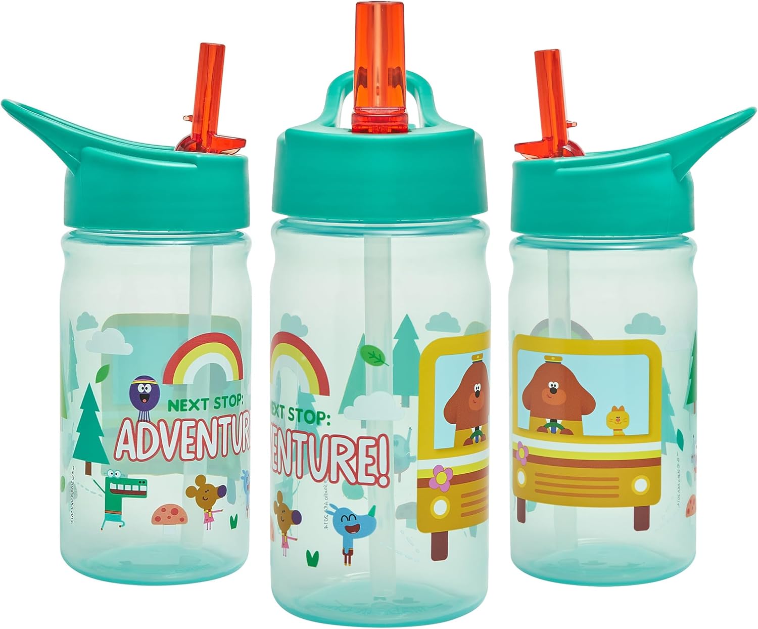 Amazon.com : Hey Duggee Adventure Water Bottle with Flip up Straw 380ml ...