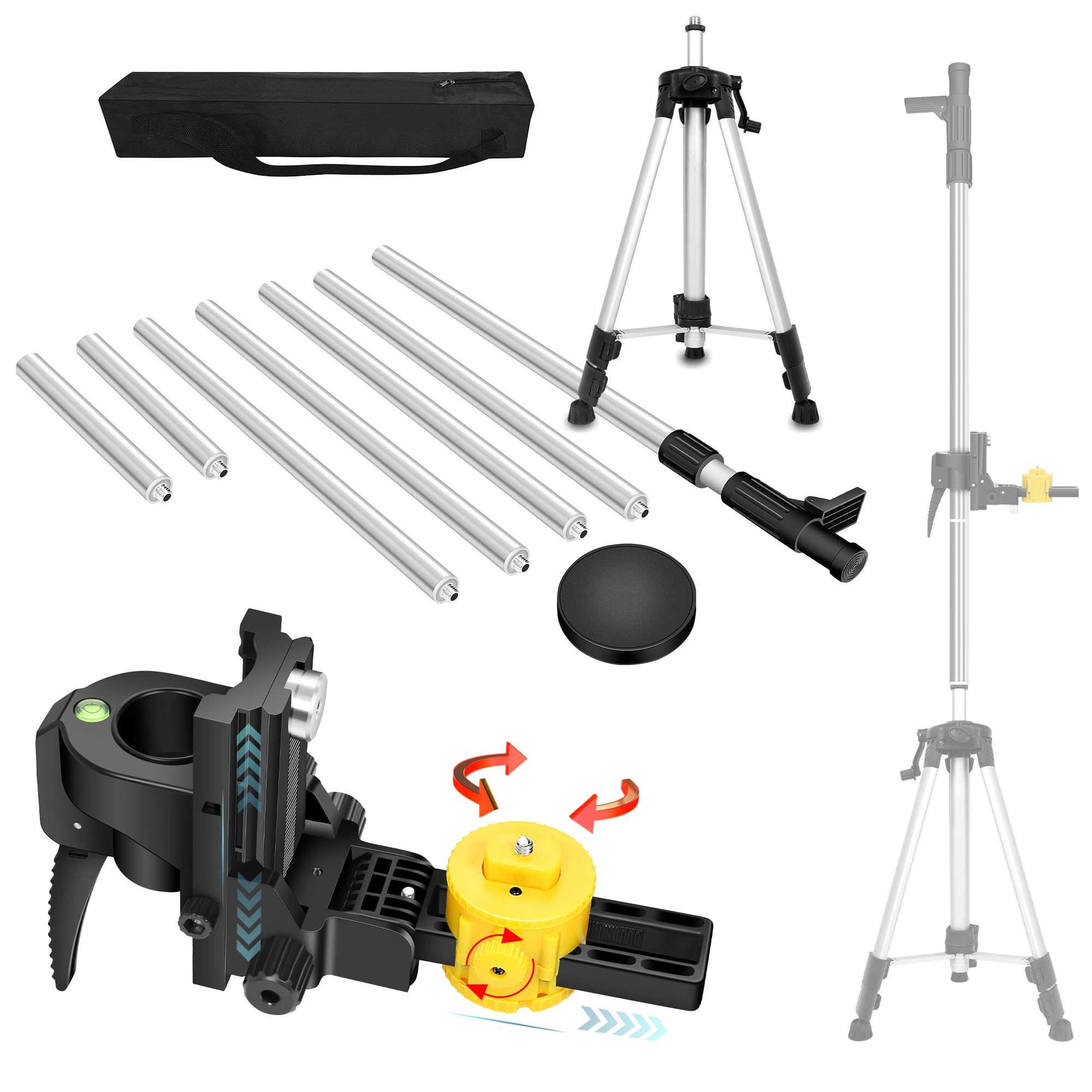 Snapklik.com : 4.2m/13.77ft Multi-Function Laser Level Pole