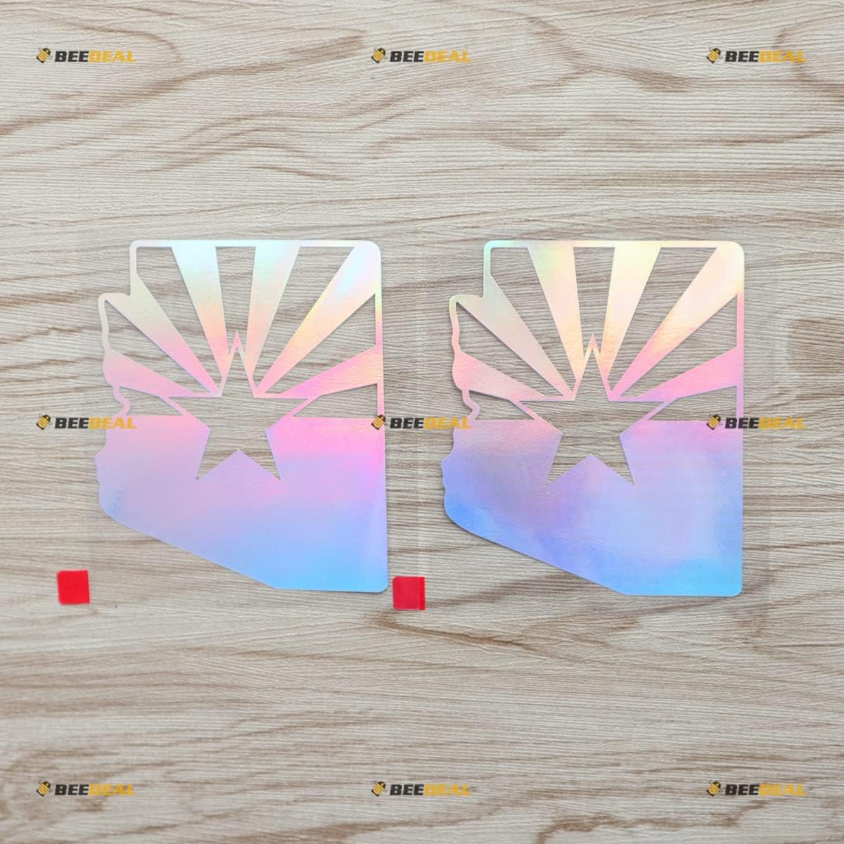 Amazon.com - 2 Pack Holographic Iridescent, 4 Inches - Arizona Flag Map ...