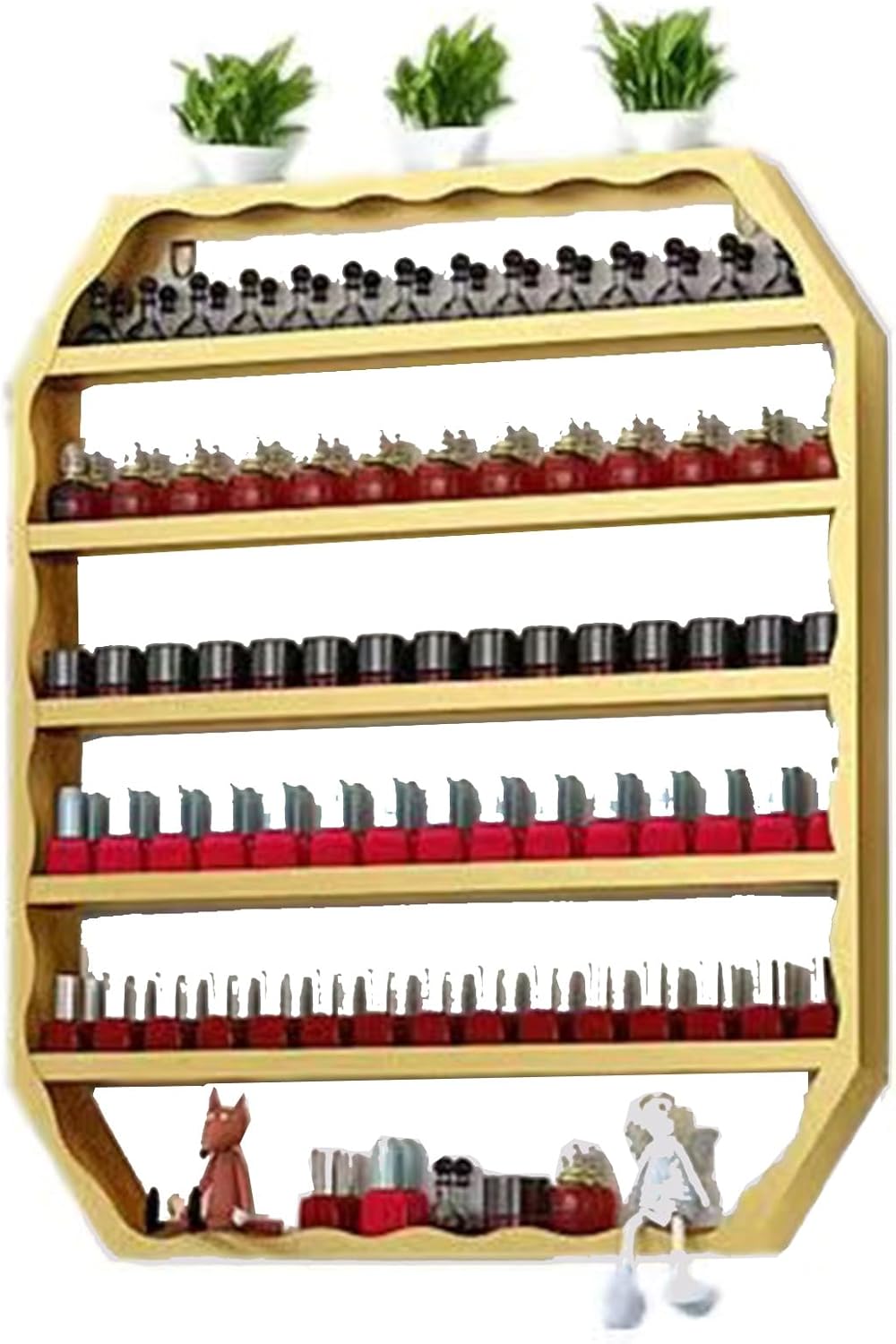 Amazon.com: Yesbon Wall-Mounted Metal Nail Polish Display Rack, Nail ...