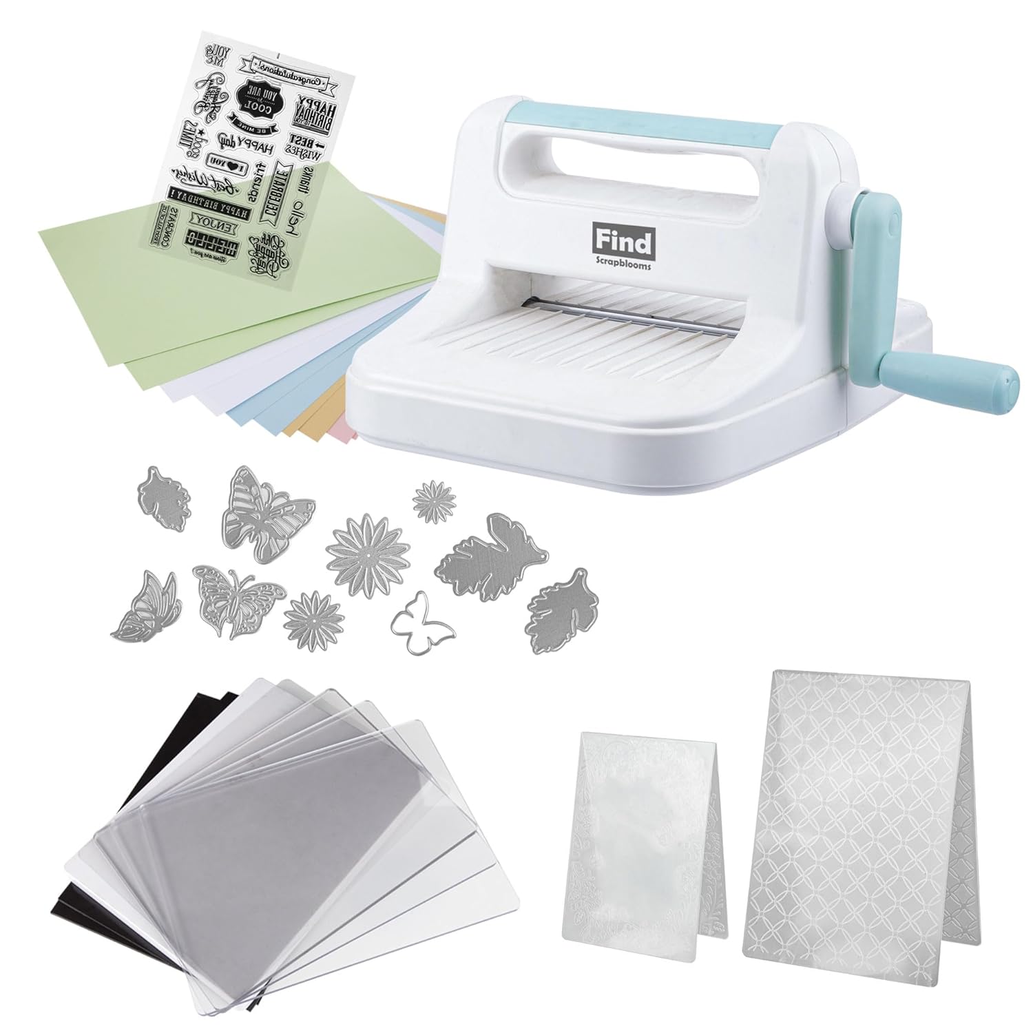 Amazon.com: 6in Opening Die Cutting Machine Kit with Embossing Folder ...