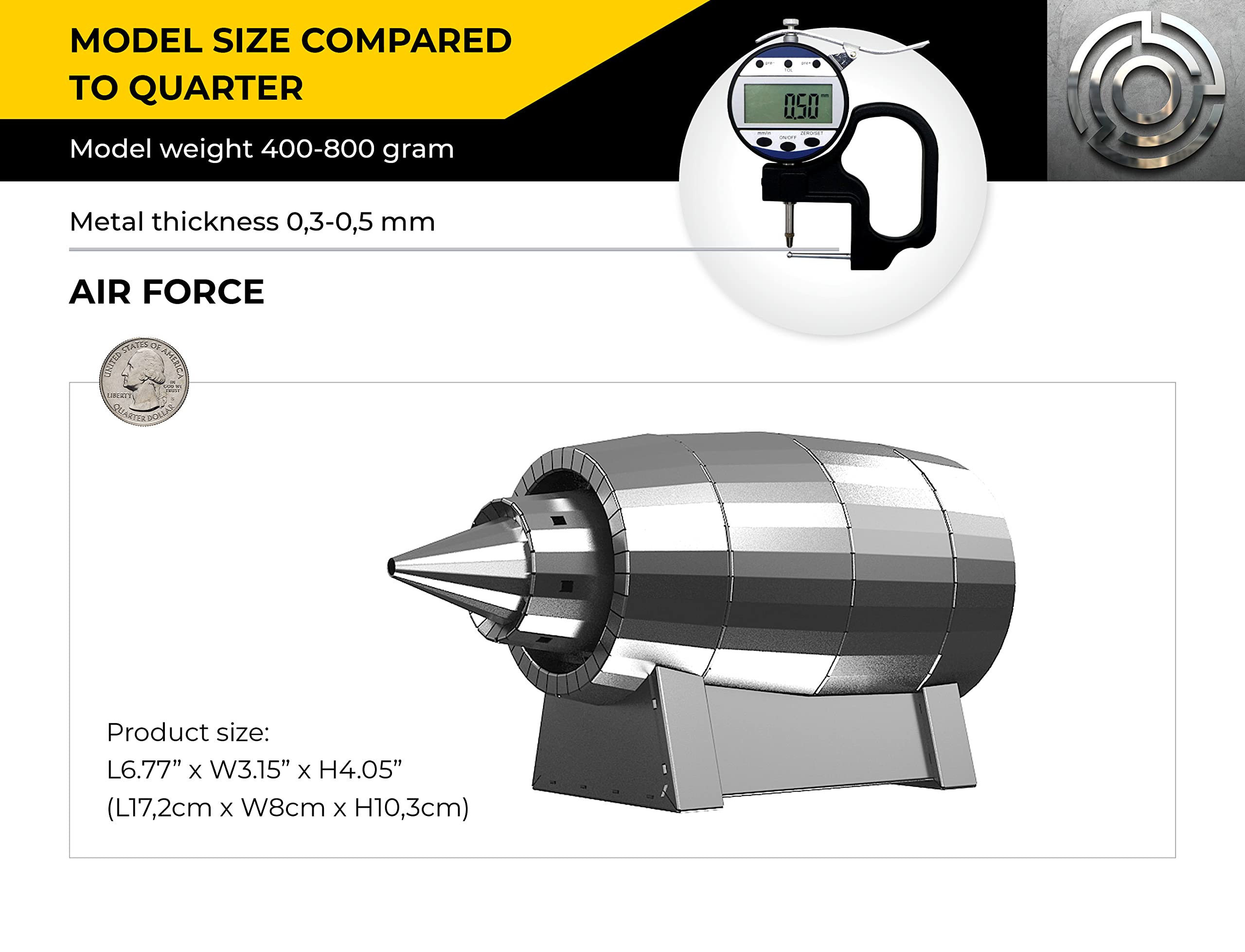 Buy METAL-TIME, Jet Engine Turbine, 3D Metal Puzzle, Jet Engine ...