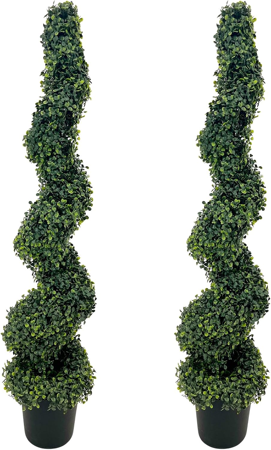 Amazon.com - ROOMTEC 4FT Artificial Spiral Boxwood Topiary Tree Front ...