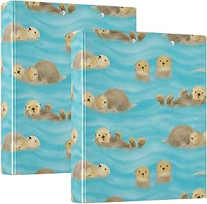 Amazon.com : Otters Cubs Water Round Ring Binders 1.5 Inch 3 Ring ...