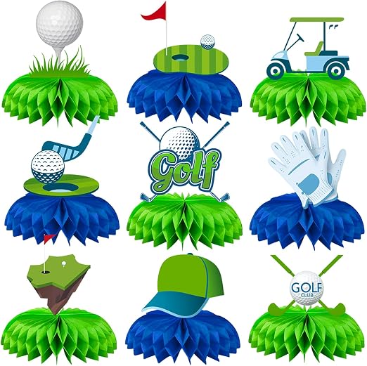 Amazon.com: 9 Pcs Golf Centerpieces Golf Party Decorations Golf Table ...