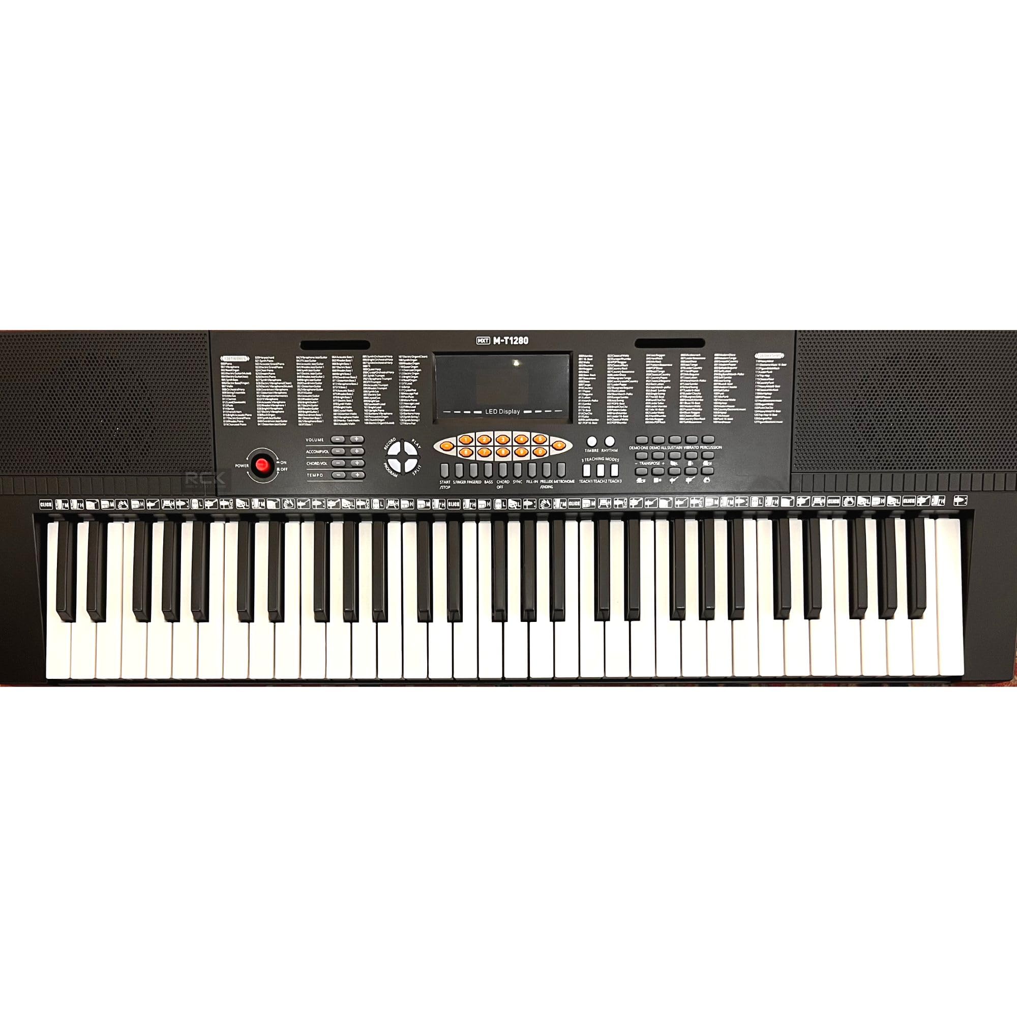 Teclado Musical Profissional 61 Teclas LCD Timbres e Ritmos : Amazon ...