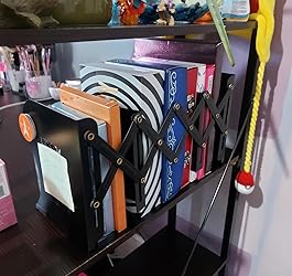PUNCIA Desktop Adjustable Bookends Expandable Book Binder Holder Table ...