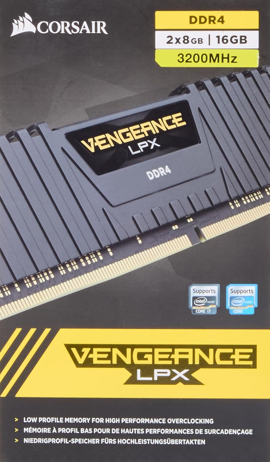Corsair Vengeance LPX 16GB (2x8GB) DDR4 DRAM 3200MHz (PC4-25600) C16 ...