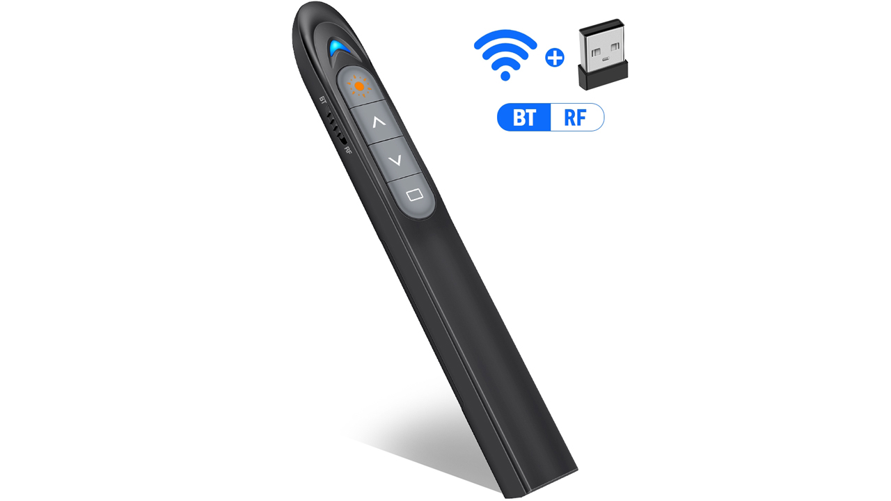 Watch DinoFire Bluetooth & RF Dual Modes Wireless Presenter on Amazon Live