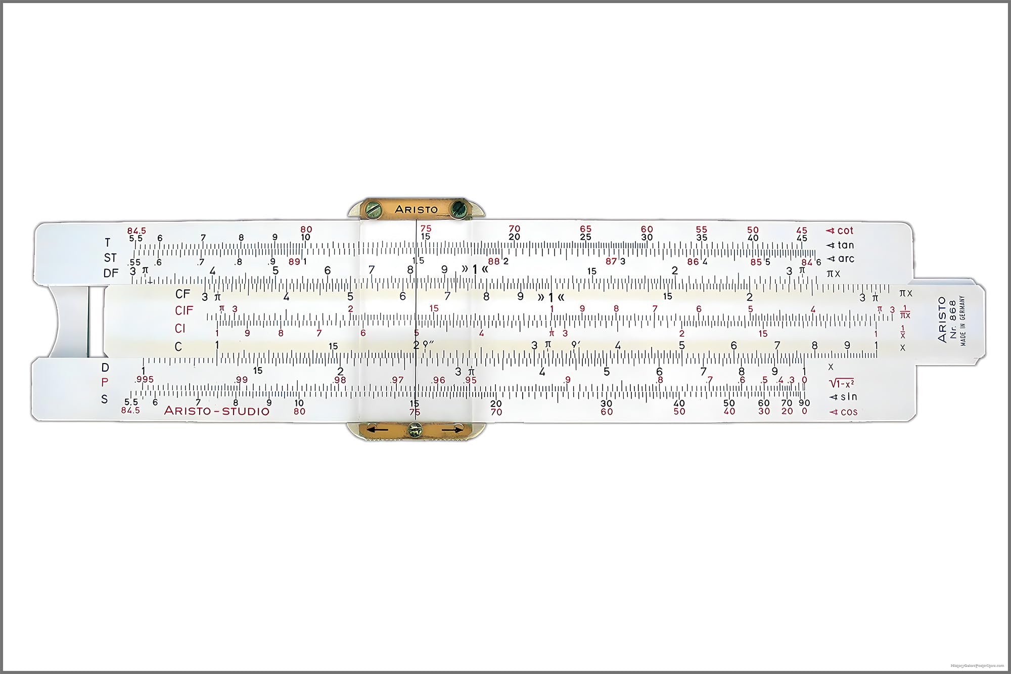 Amazon.com: 24x36 gallery poster, slide rule, wall poster picture of a ...