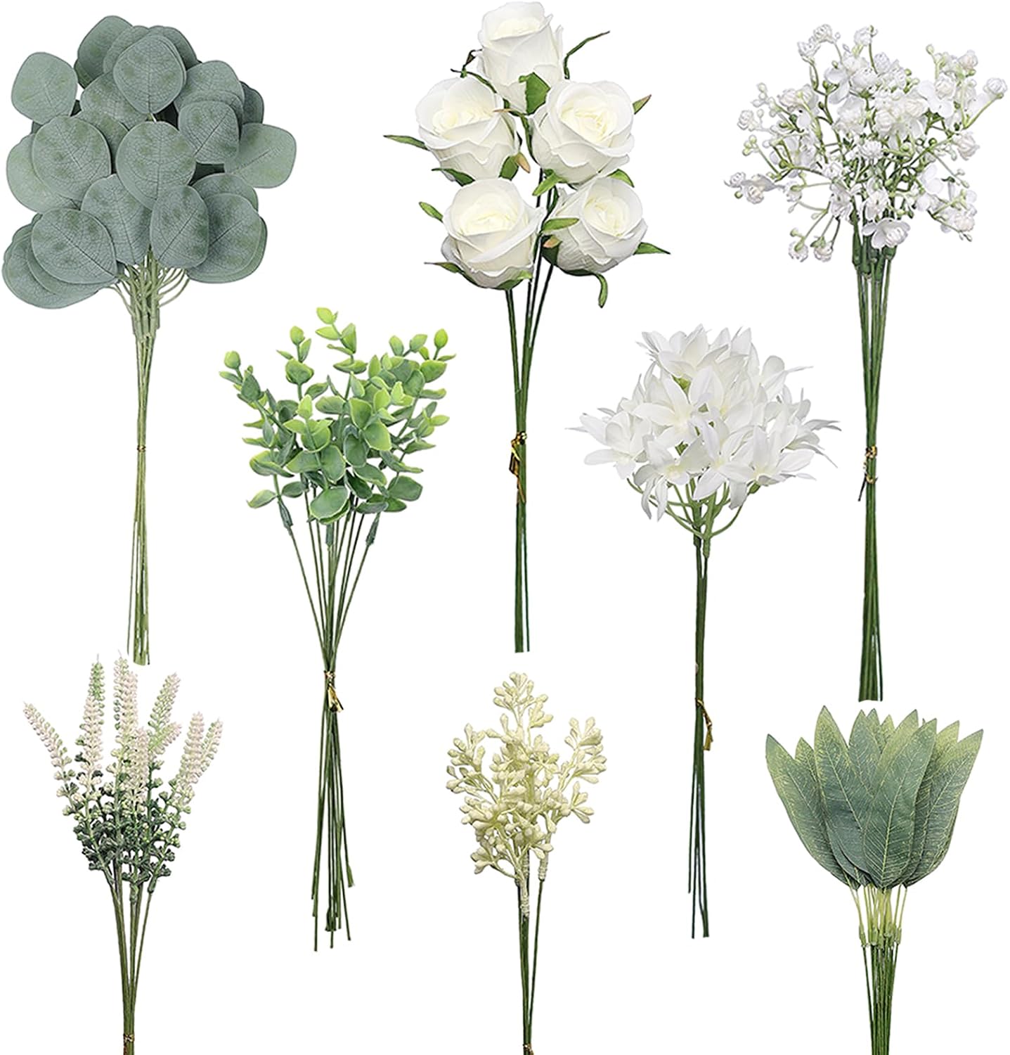 Amazon.com: VIERENA Artificial Greenery Stems Box Set(Pack of 75pcs ...