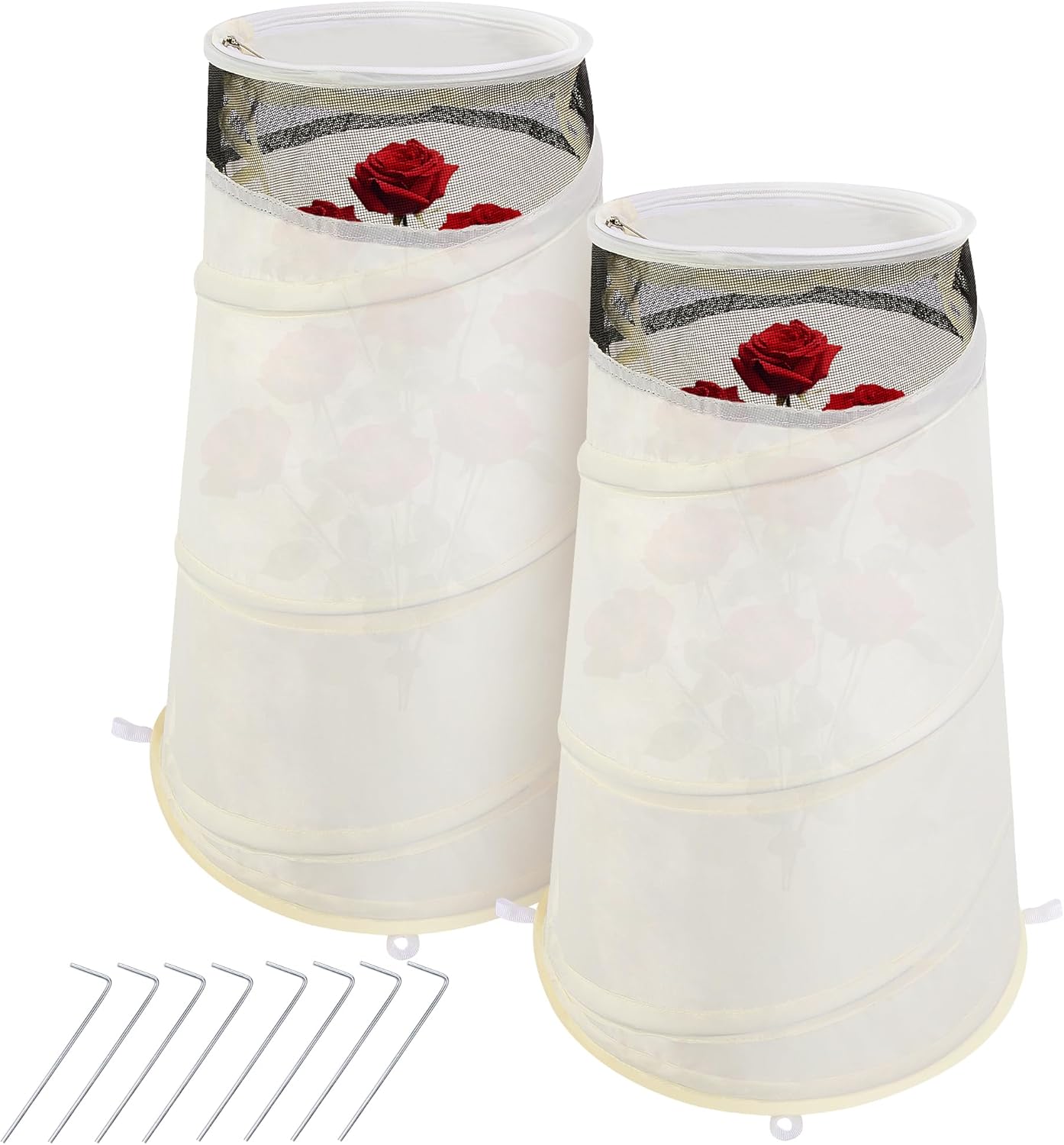 Amazon.com : 2 Pcs Pop Up Rose Cones for Winter Protection, 20" x 13" x ...