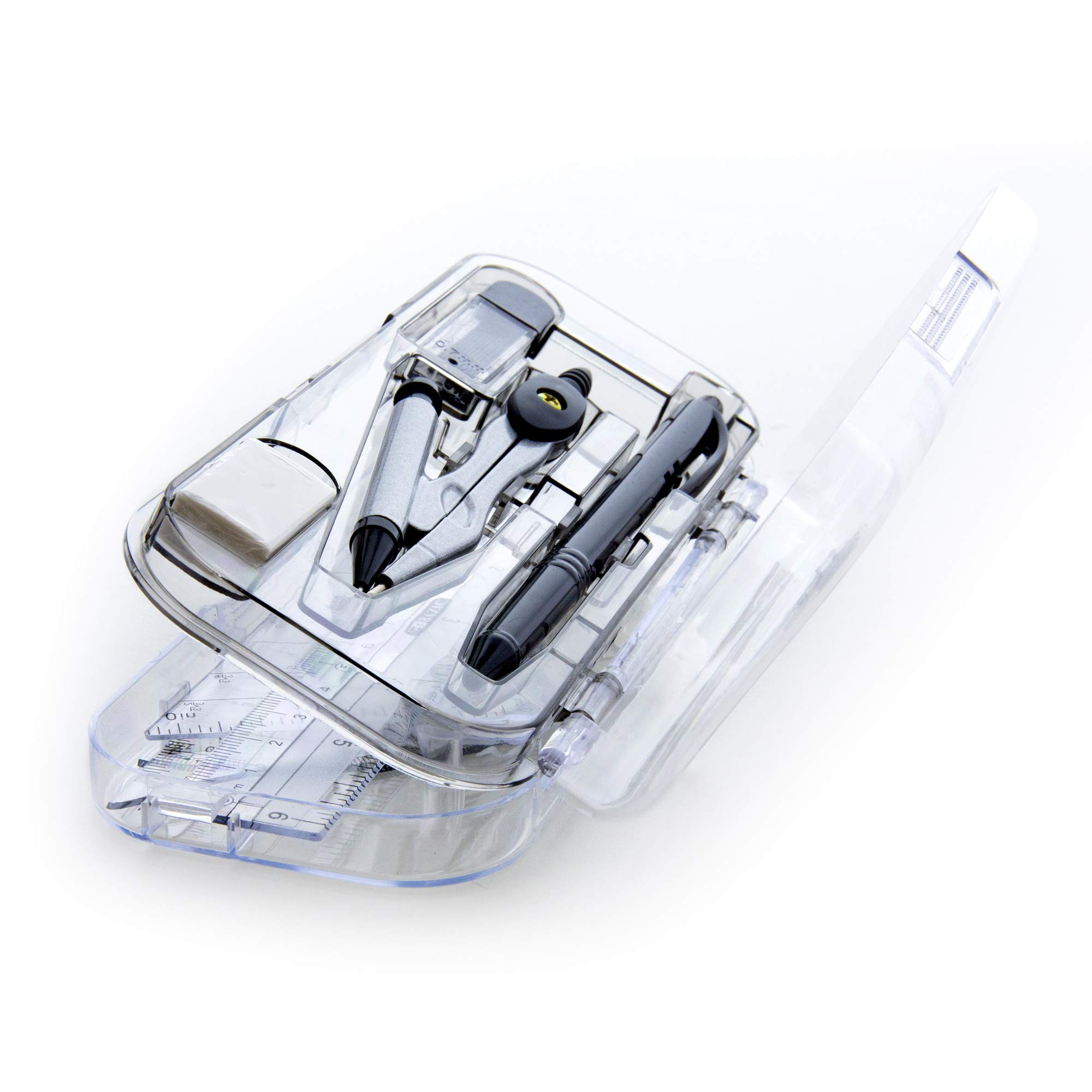 Buy BAZIC Math Geometry Set 9 Pieces Protractor, Compass, Ruler, 2 ...