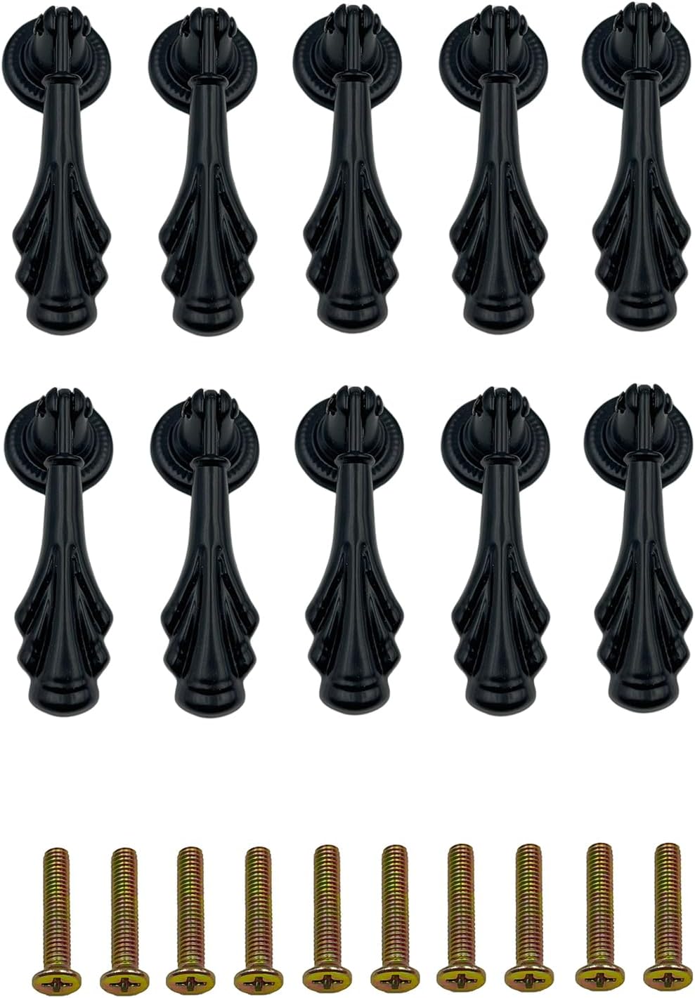 Yuqim 10 Pcs Antique Drawer Pulls Small Drawer Knobs Metal Cabinet ...