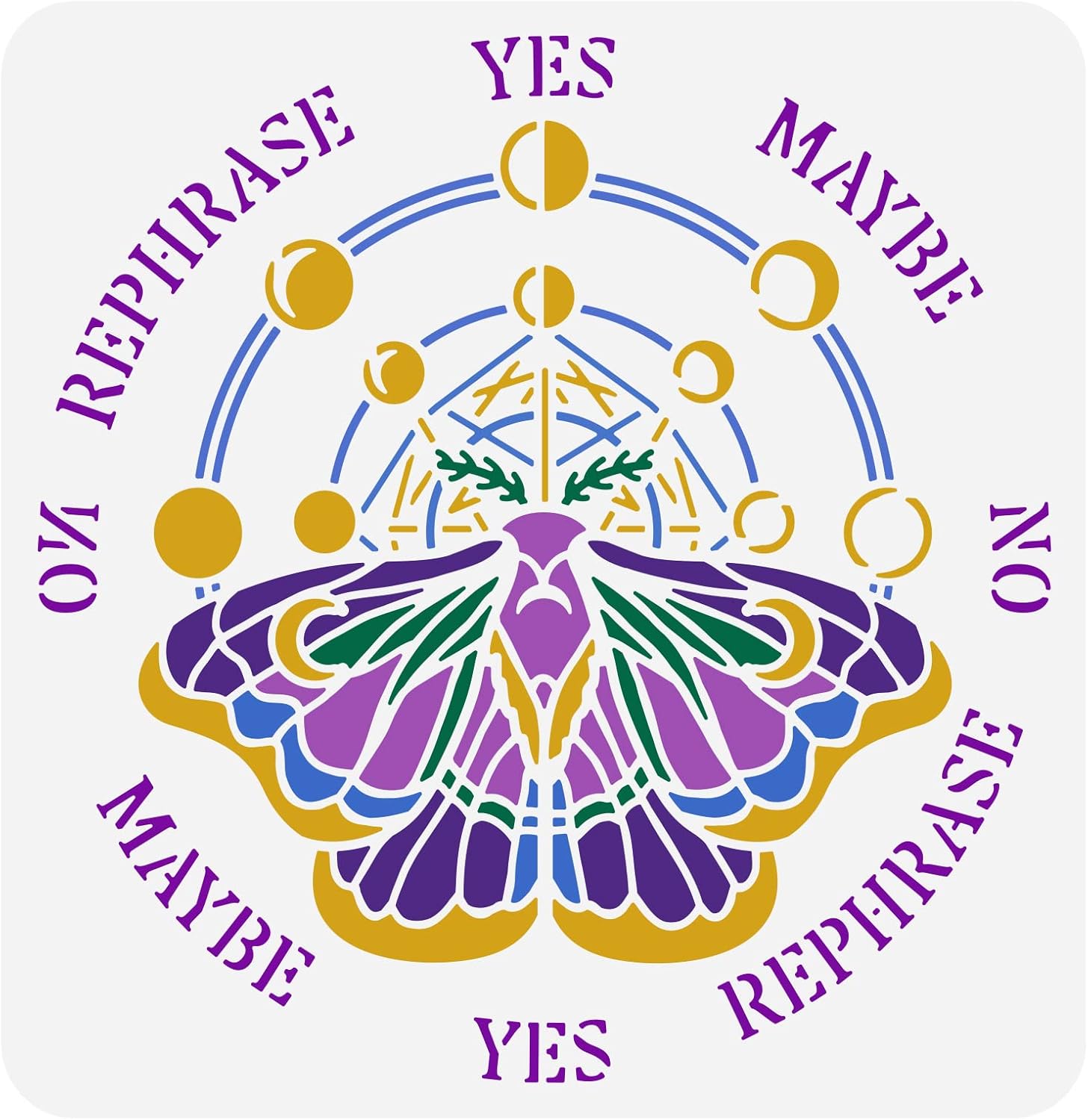 Amazon.com : FINGERINSPIRE Mendulum Board Dowsing Divination Stencil 11 ...