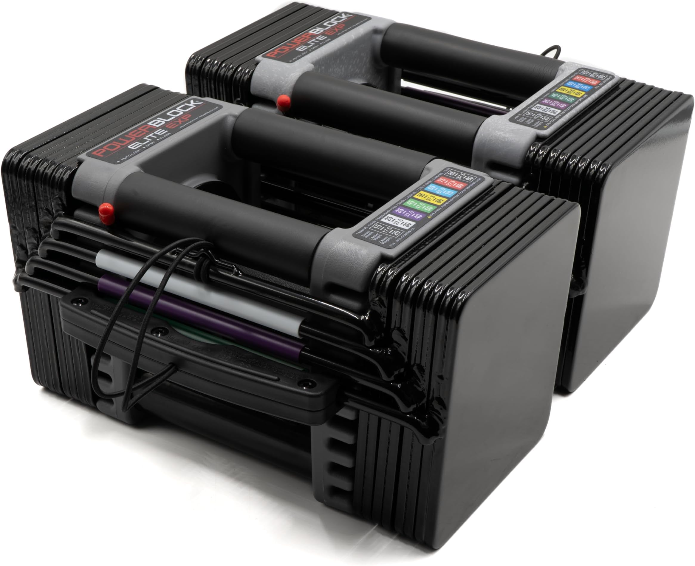 Power Block Elite EXP Adjustable Dumbbells, Sold in Pairs - Stage 1-5 ...