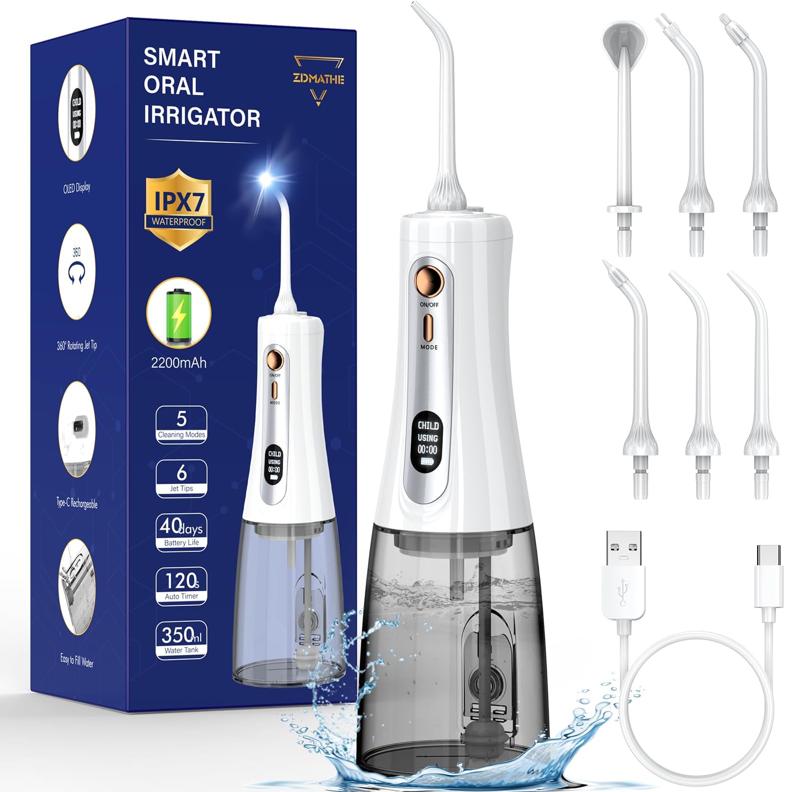 Amazon.com: Ontel Miracle Smile Water Flosser for Teeth&Gum Health ...