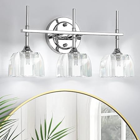 Tipace Chrome Vintage Bathroom Vanity Light,2 Lights Modern Stainless ...