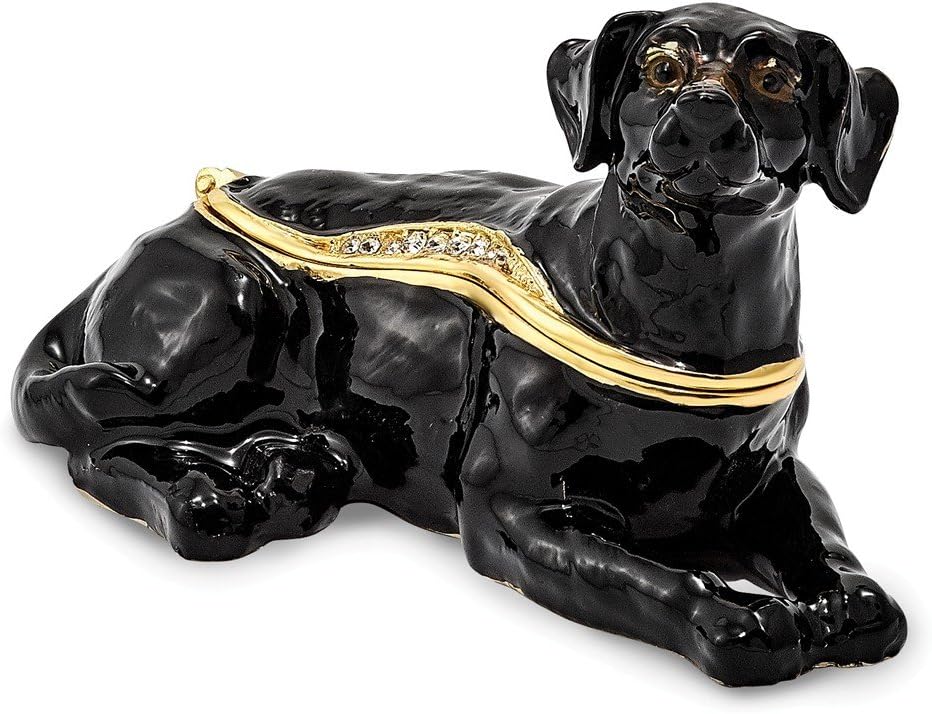 Amazon.com: Jere Luxury Giftware Bejeweled Koop Black Labrador ...