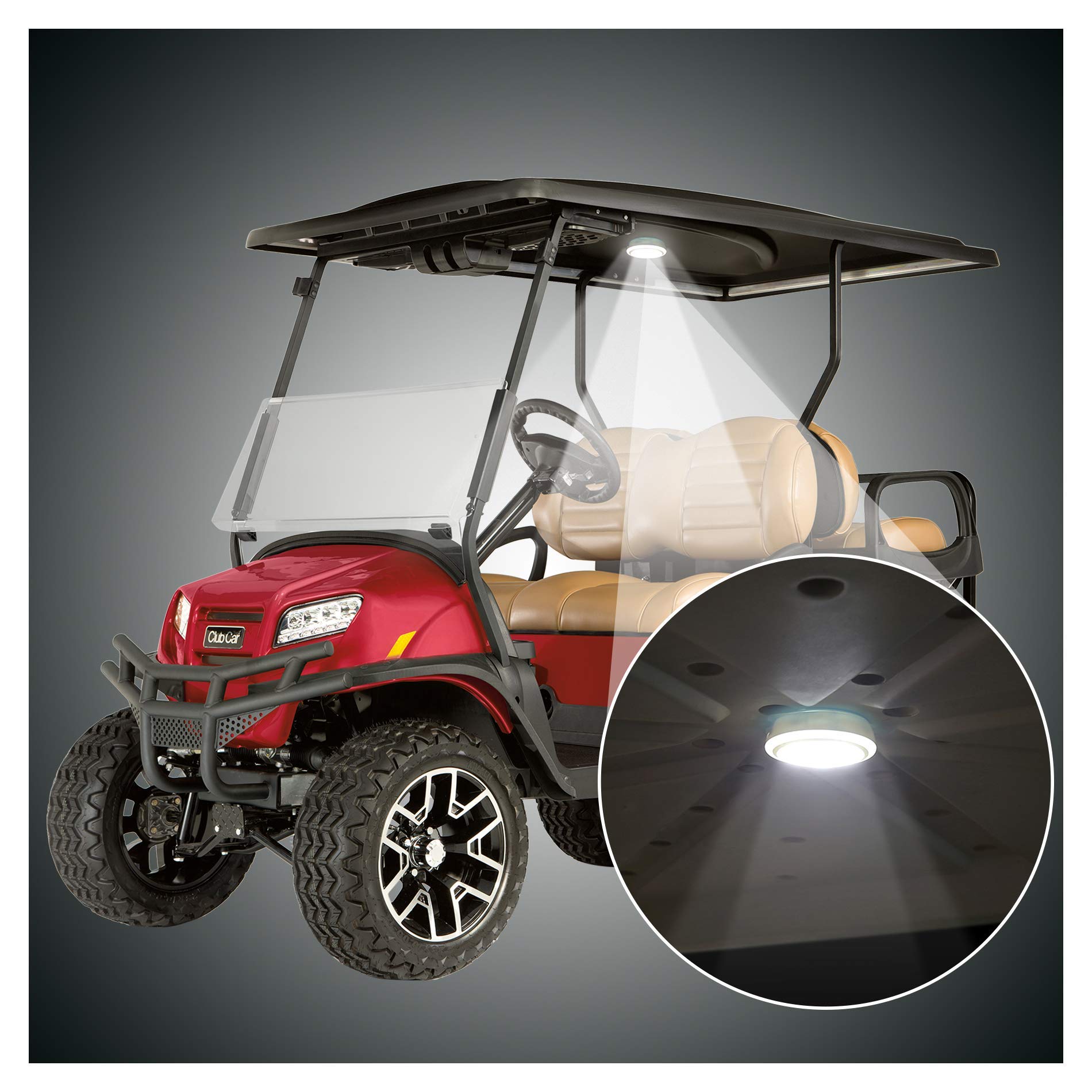 Snapklik.com : Universal Golf Cart Dome Light, USB Rechargeable Battery ...