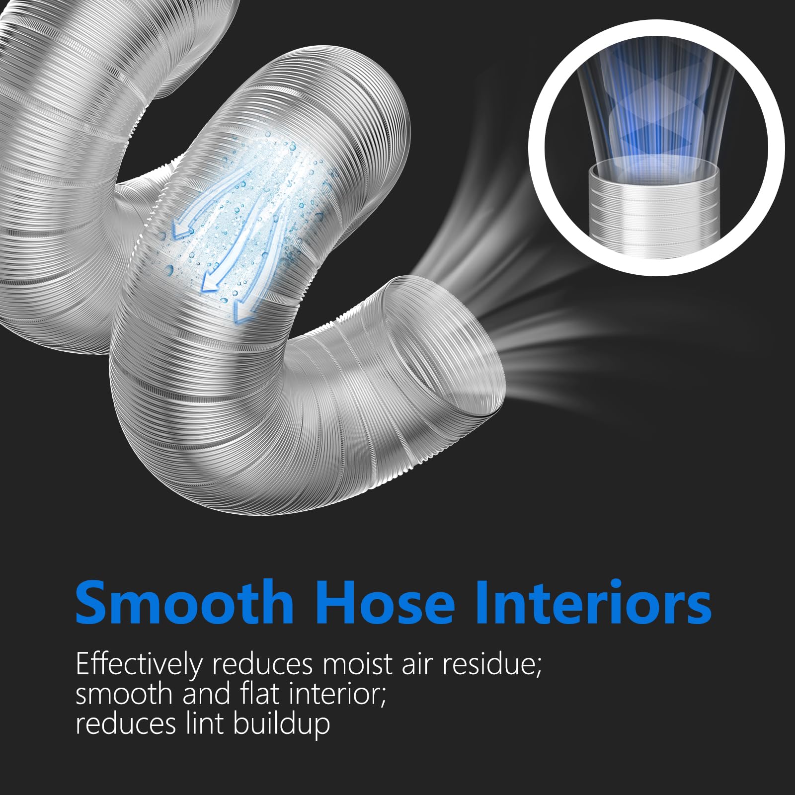 Snapklik.com : HOOMESUN Dryer Vent Hose 4 Inch 6FT Extra Thick (6-ply ...