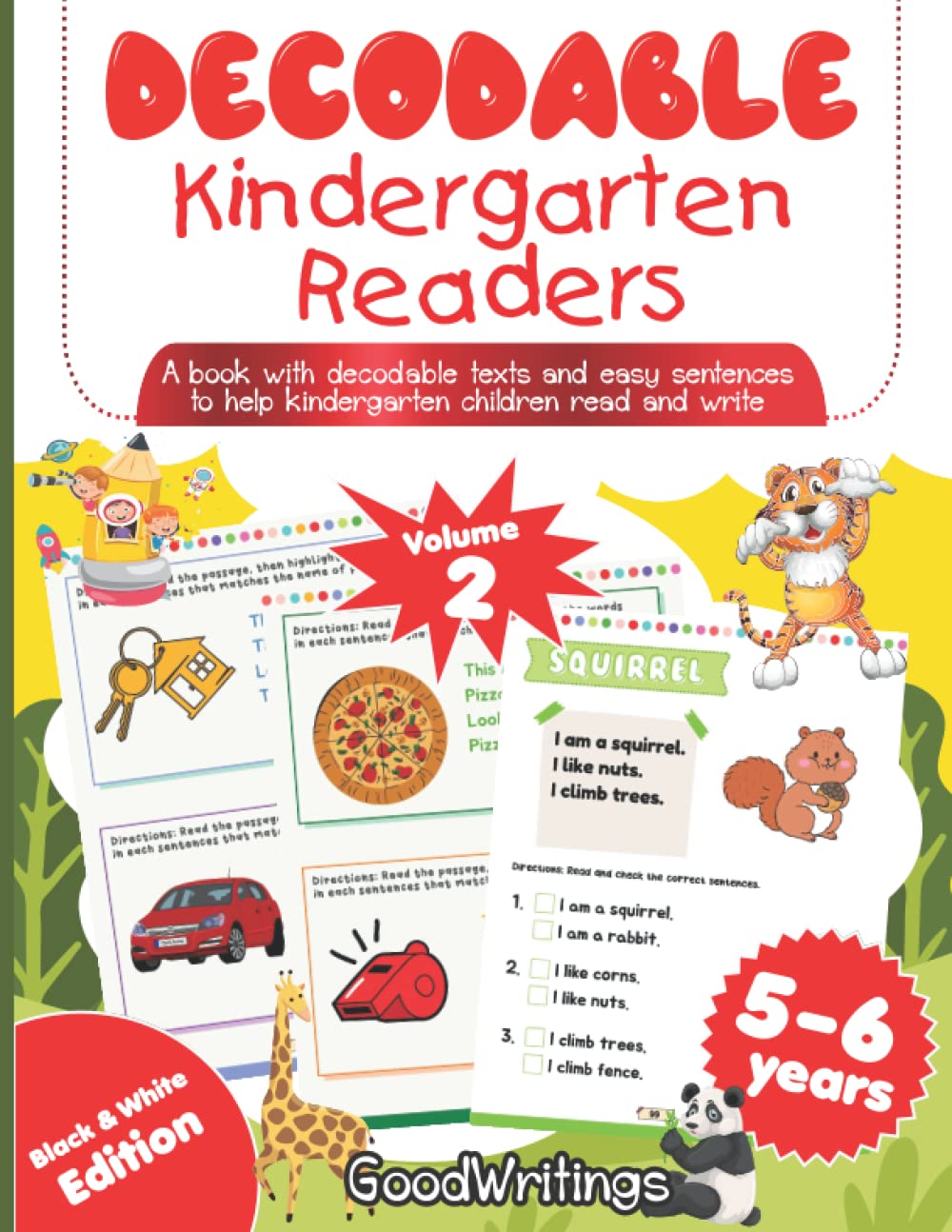 Decodable Kindergarten Readers. A book with decodable texts and easy ...