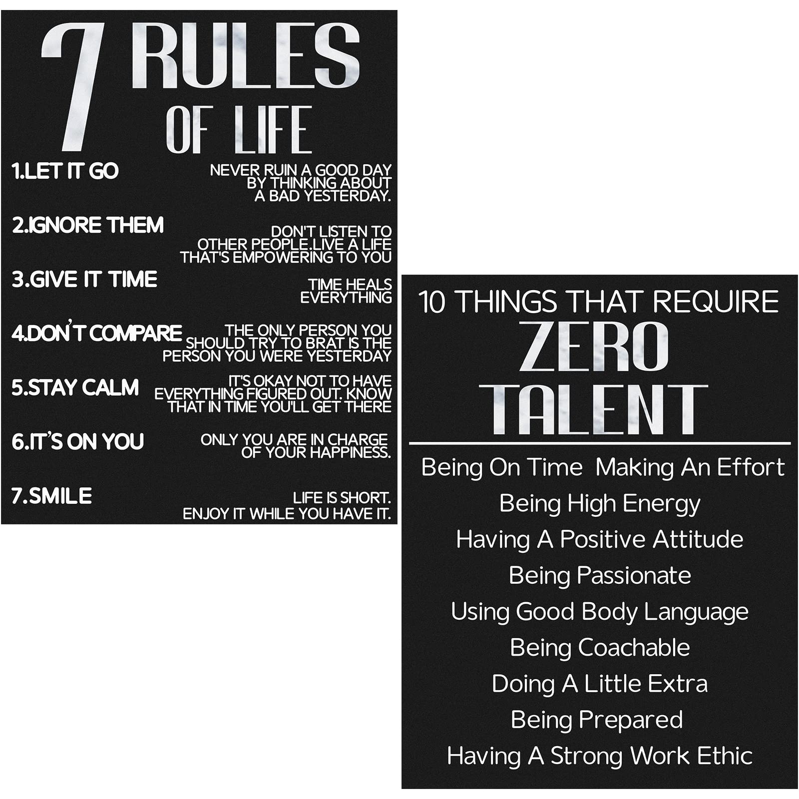 1 Pieces 7 Rules Of Life Motivational Poster And 1 | Desertcart BAHRAIN