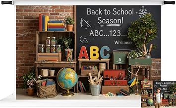 Amazon.com : Back to School Photography Backdrops ABC Blackboard ...
