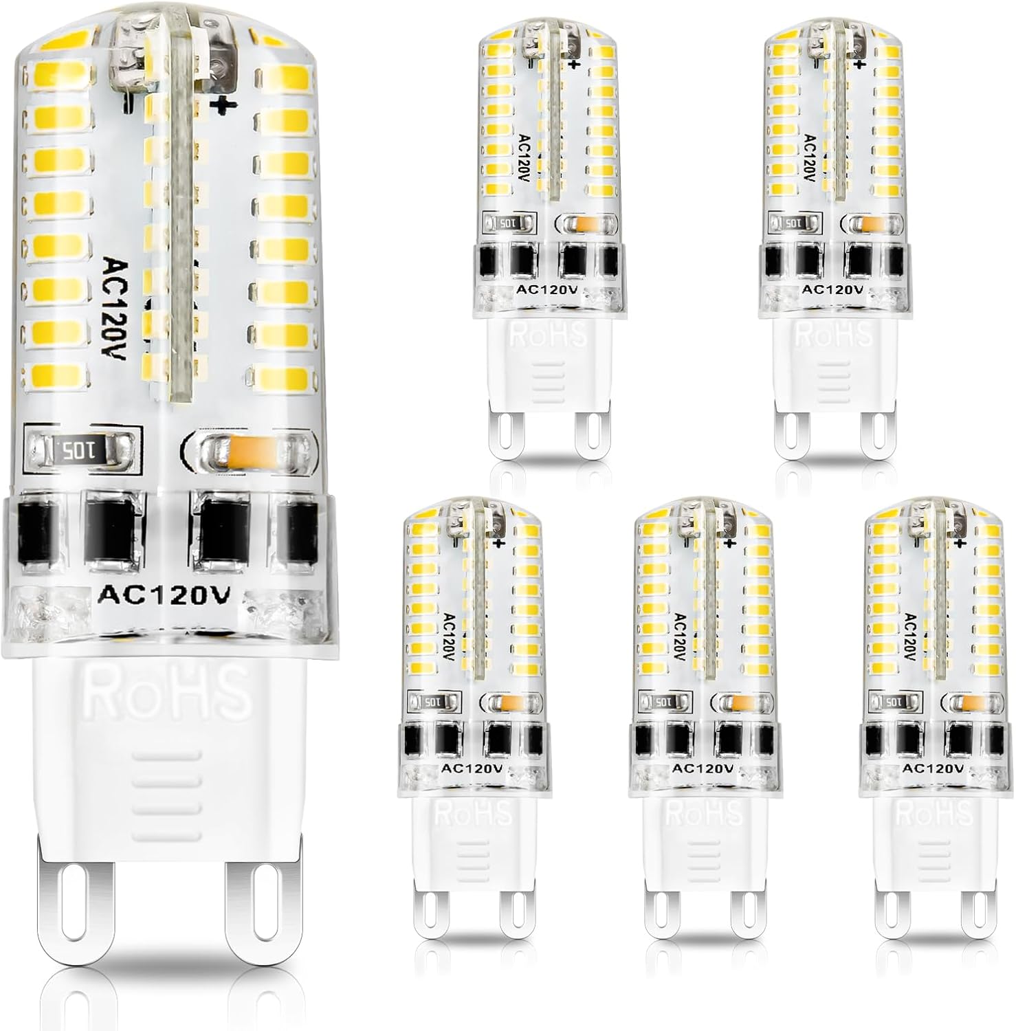 YGS-Tech G9 LED Bulb Dimmable, 4W(35W Halogen Equivalent), G9 Light ...