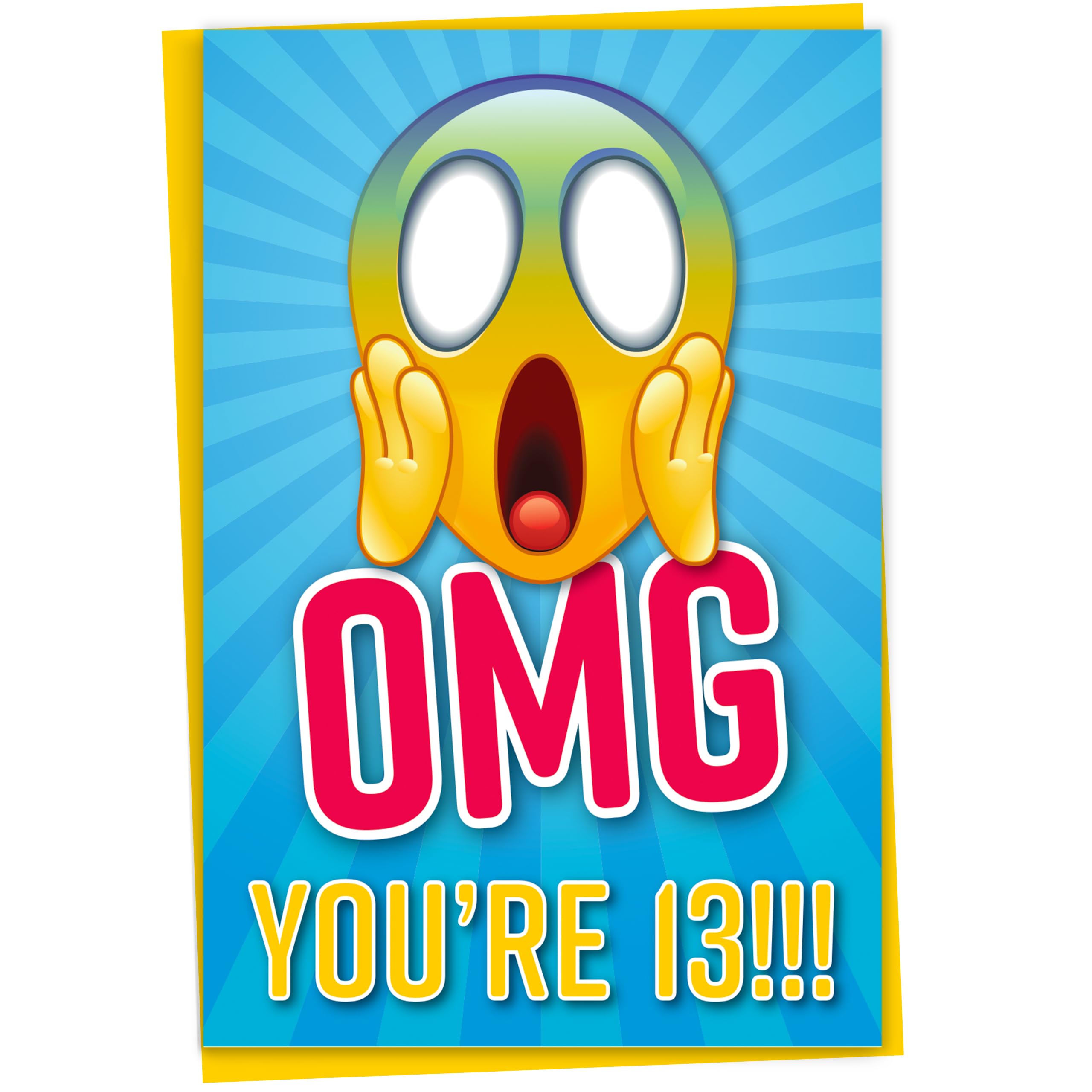 Funny 13th Birthday Card for Son or Daughter, OMG You're 13 Screaming ...