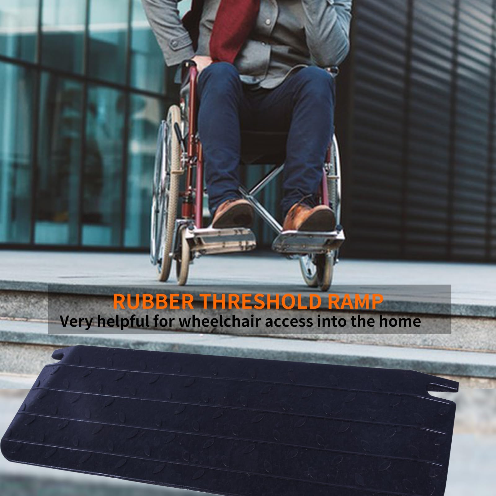 BESEA 2" Inch Rise Rubber Threshold Ramp Wheelchair Ramp Curb Ramp for ...