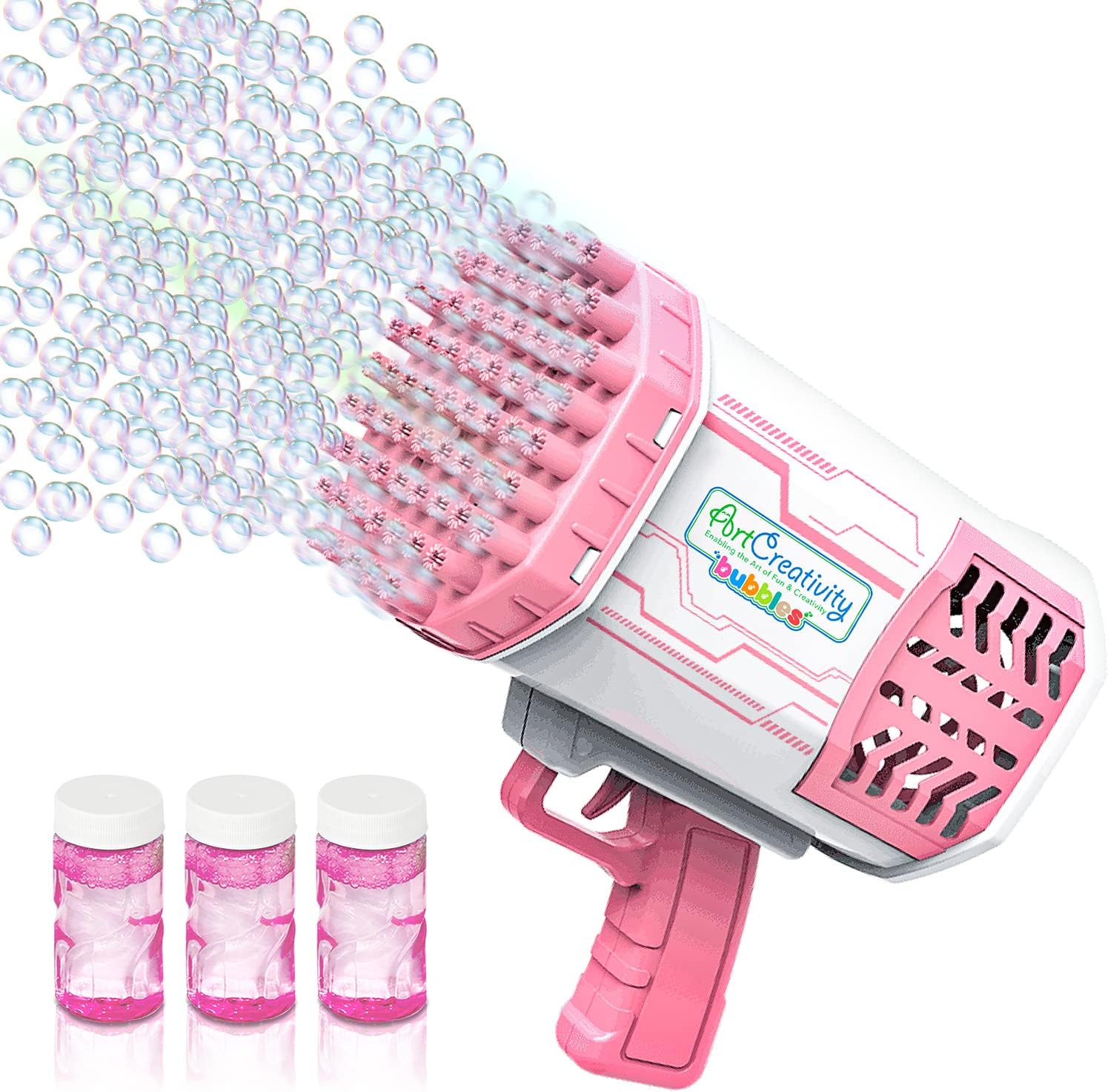 Amazon.com: Bazooka Bubble Gun Blaster, 69 Holes Rocket Boom Giant ...