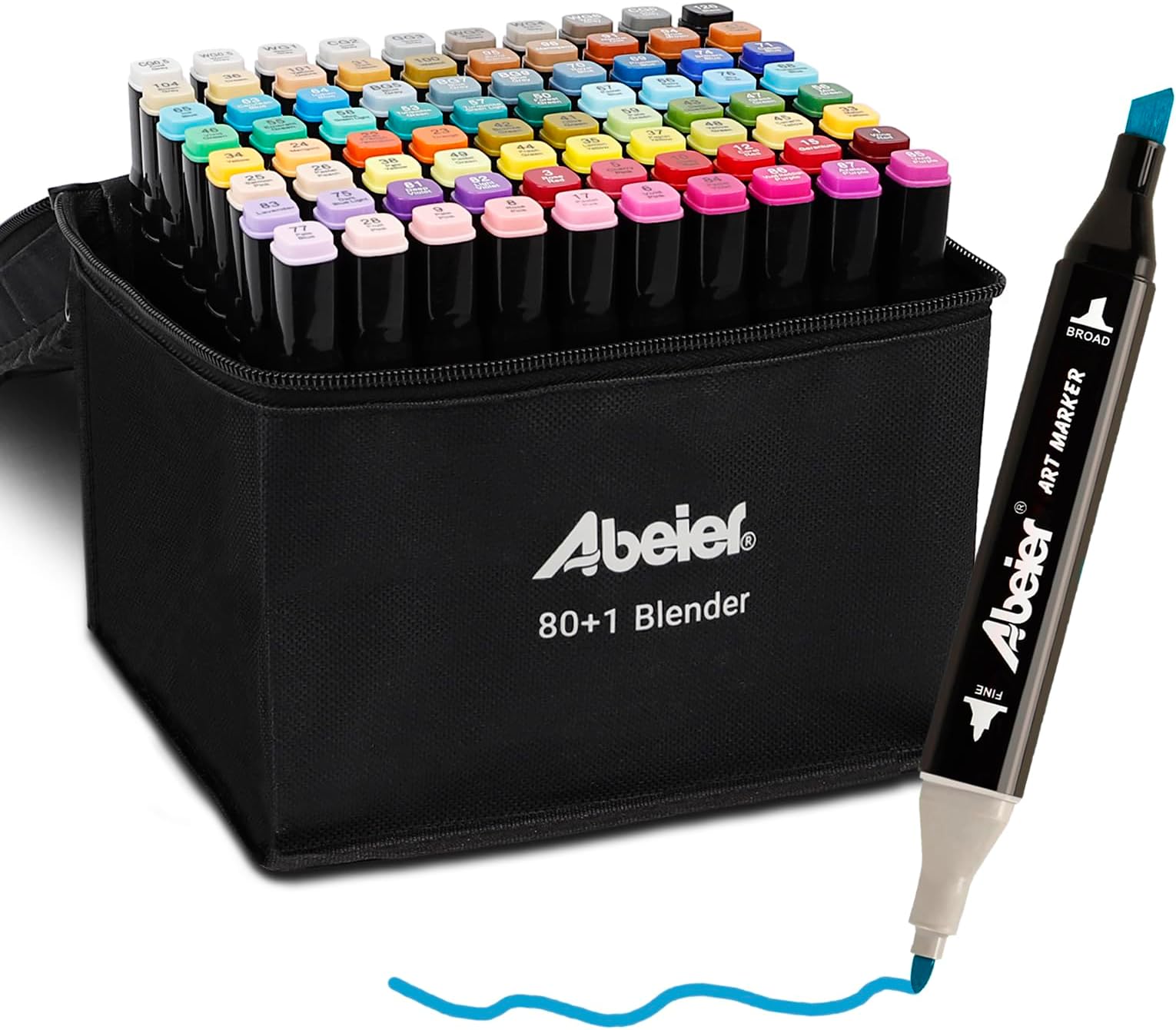 Camiki Art 80 Farben Marker-Set mit zwei Spitzen, Grafikstifte ...