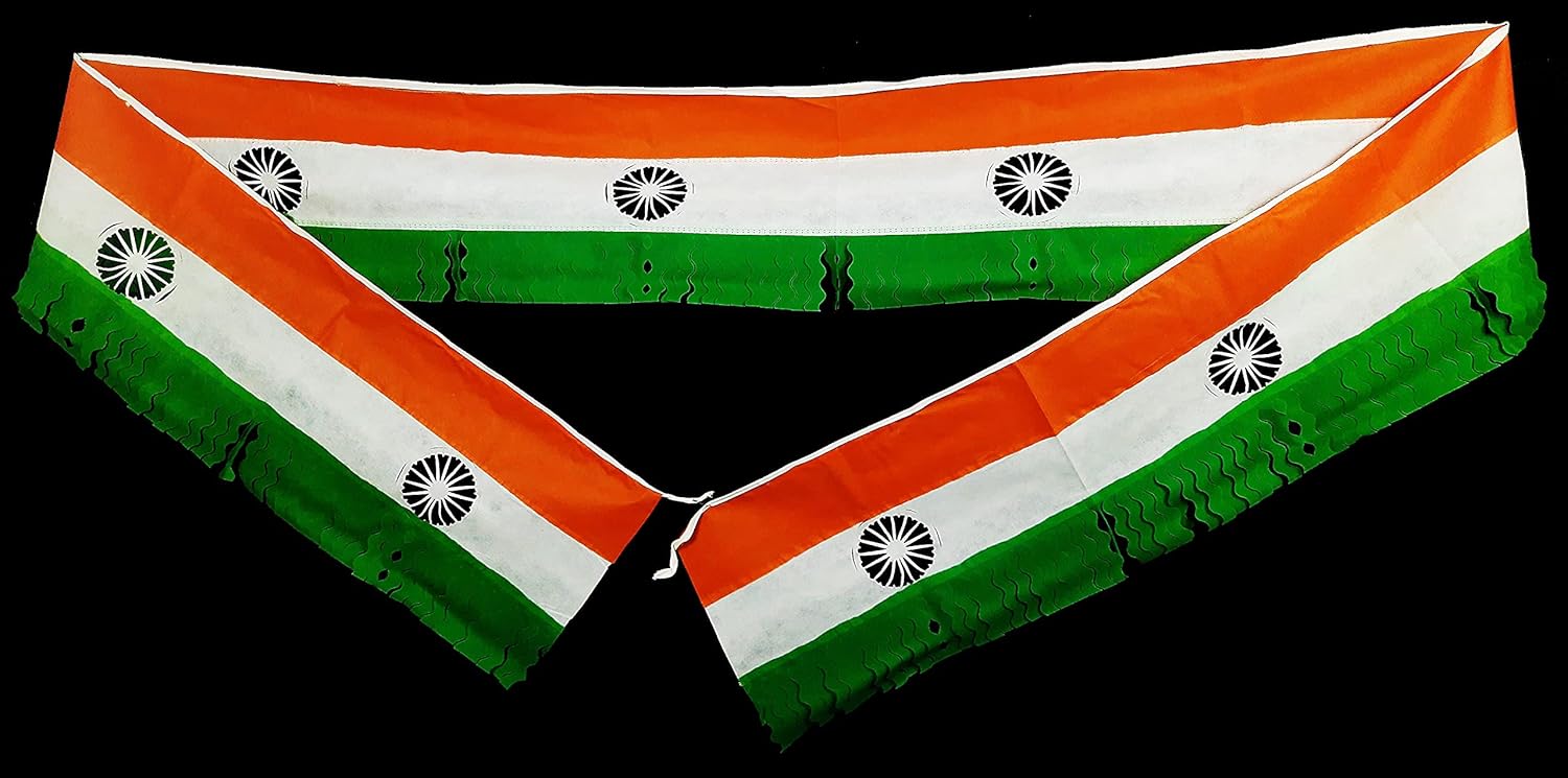 Republic Day Tricolor tiranga Combo| Tiranga Jhalar (15 FT x 14 in ...
