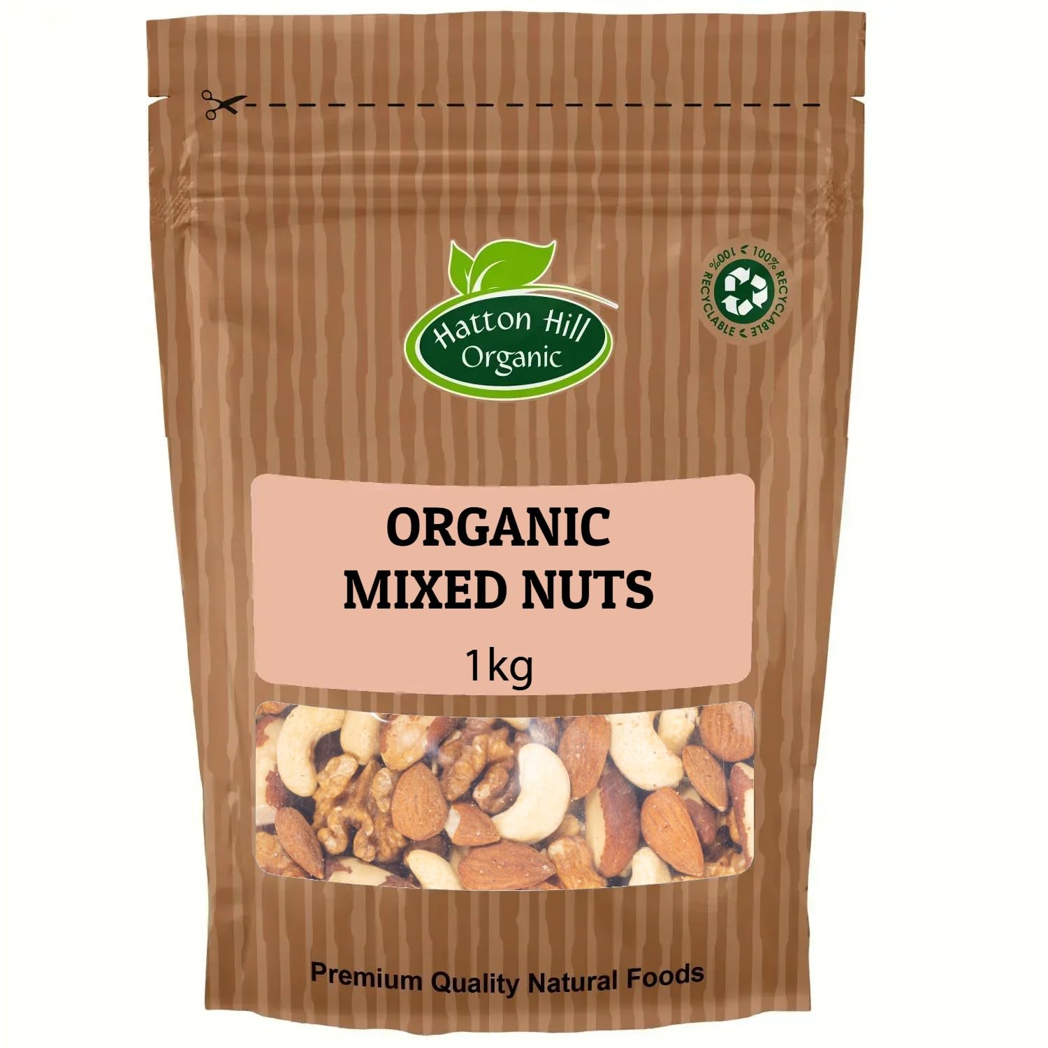 Organic Mixed Nuts 1kg - Raw & Unsalted by Hatton Hill Organic ...