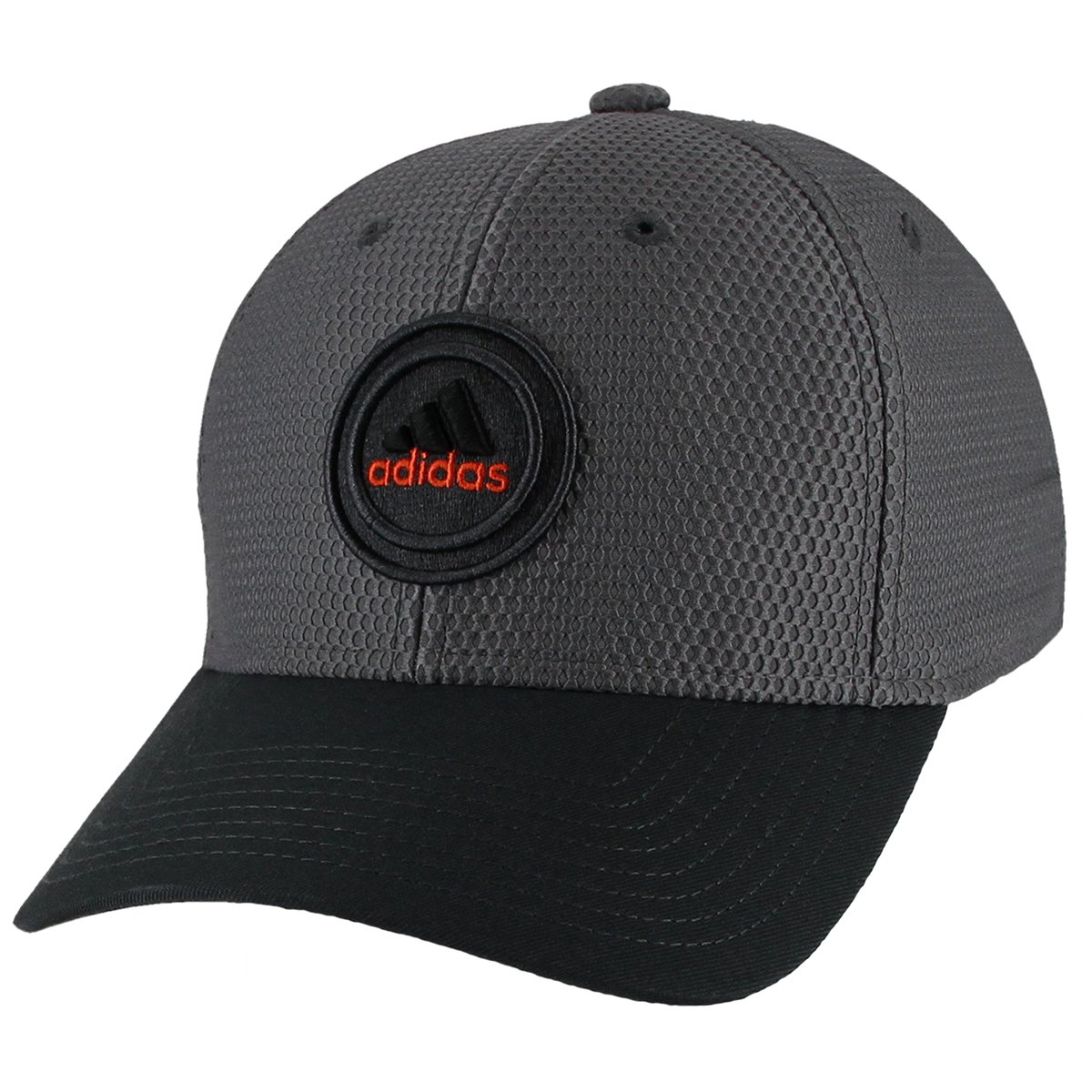 adidas Mens Soldier Stretch Fit Structured Cap, Grey/Dark Grey/Black ...