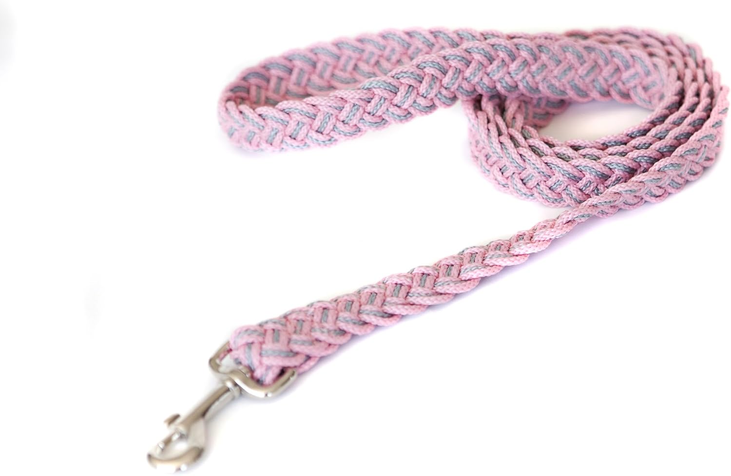 Amazon.com : Kiss My Mutt Braided 'Pink Dhalia' (Pink and Grey Two ...