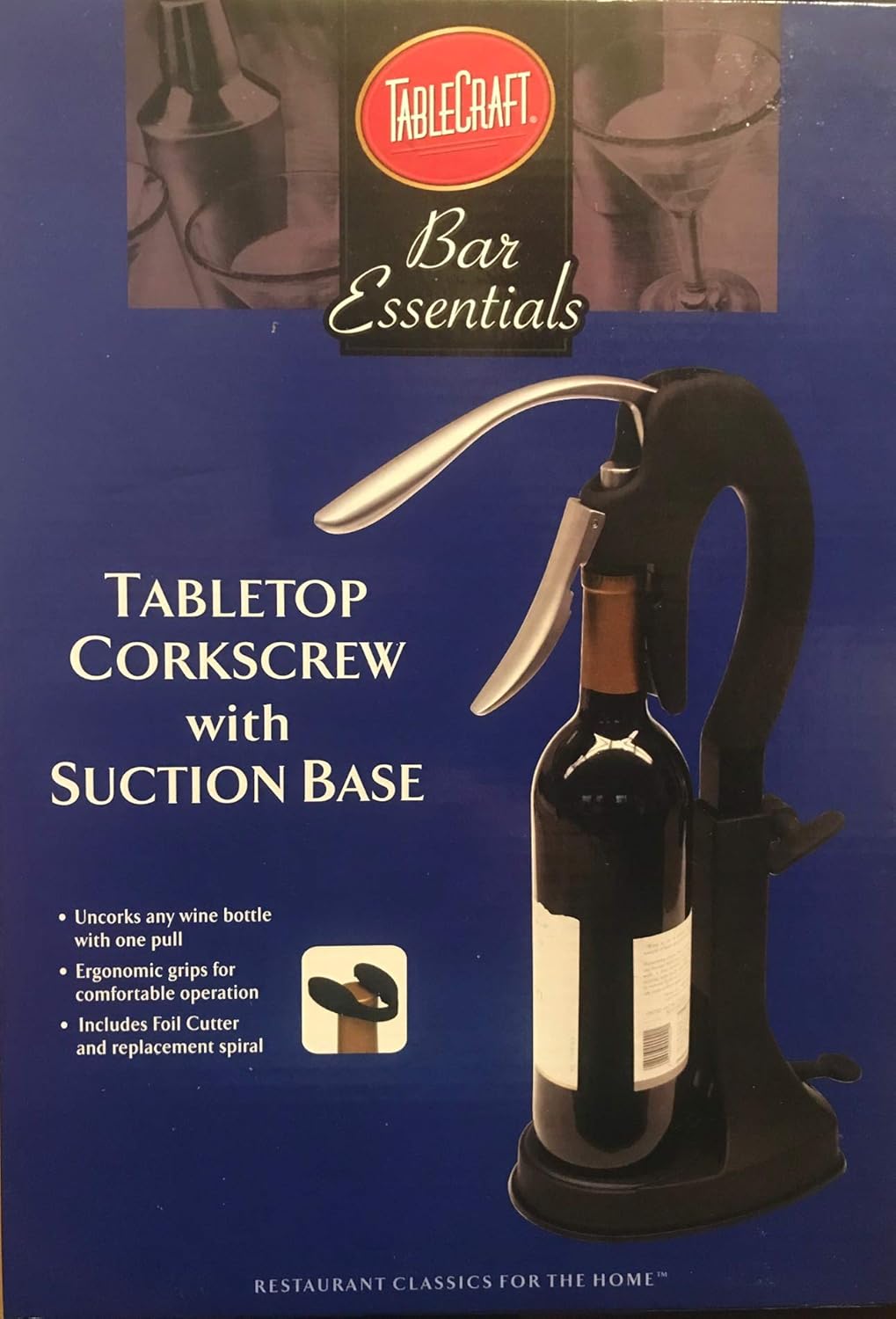 Amazon.com: TableCraft Bar Essentials Tabletop Corkscrew with Suction ...