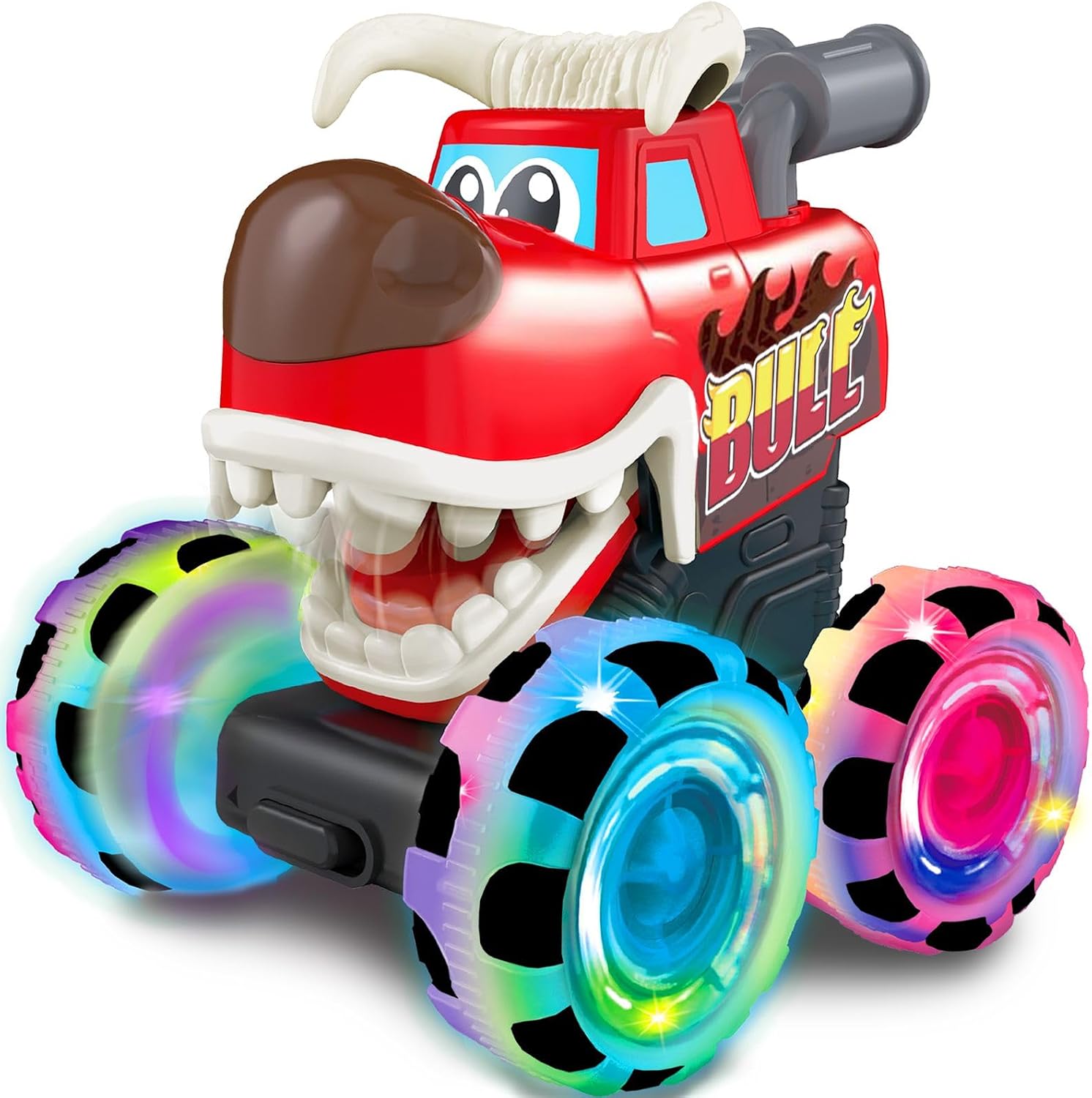 Amazon.com: stargo - Bull Monster Truck Toys - Light Up Chomping Pull ...