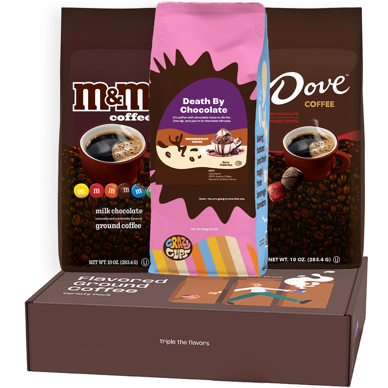 Amazon.com: Perfect Samplers Flavored Ground Coffee Gift Box Variety ...