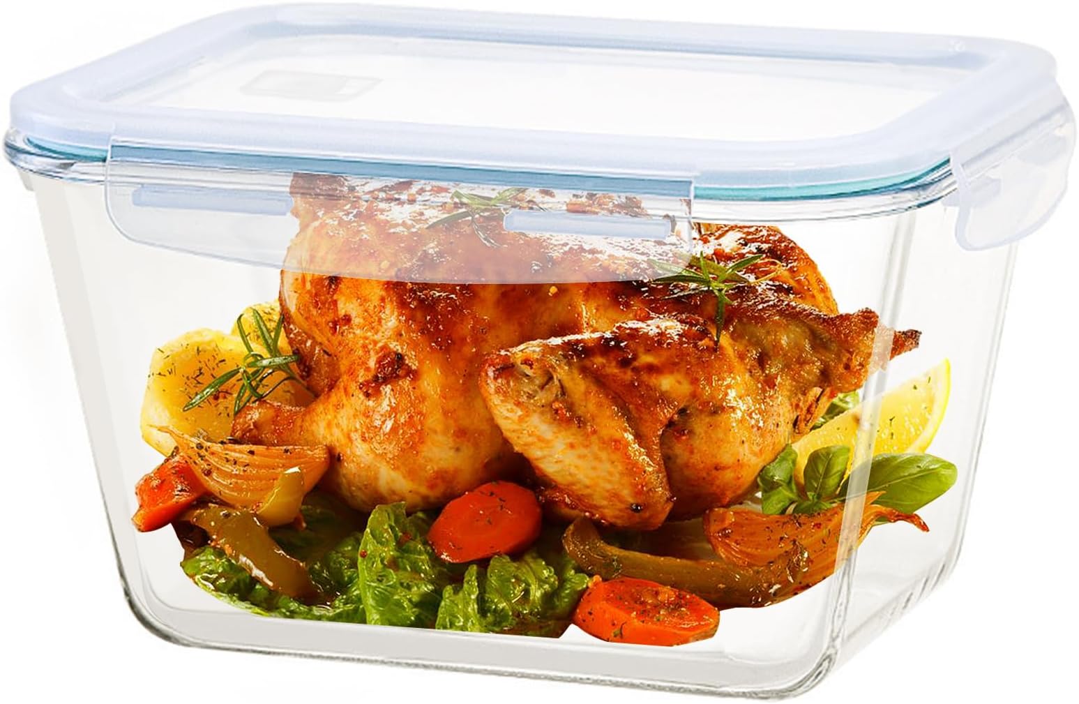 Amazon.com: Extra Large Oven Safe Glass Food Storage Container with ...