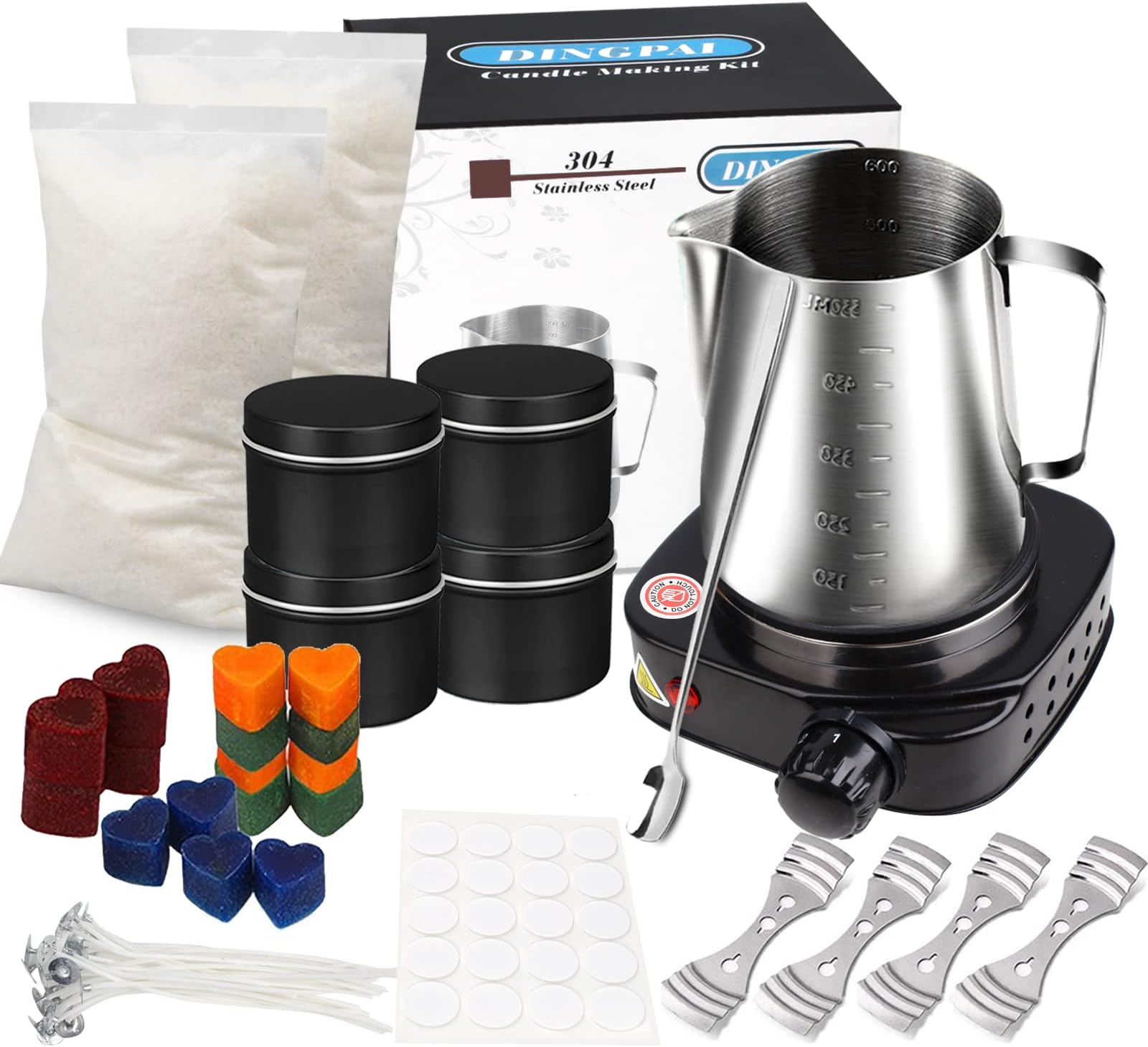 Amazon.com: DIY Pouring Pot Stainless Steel Candle Wax Melting Pouring ...