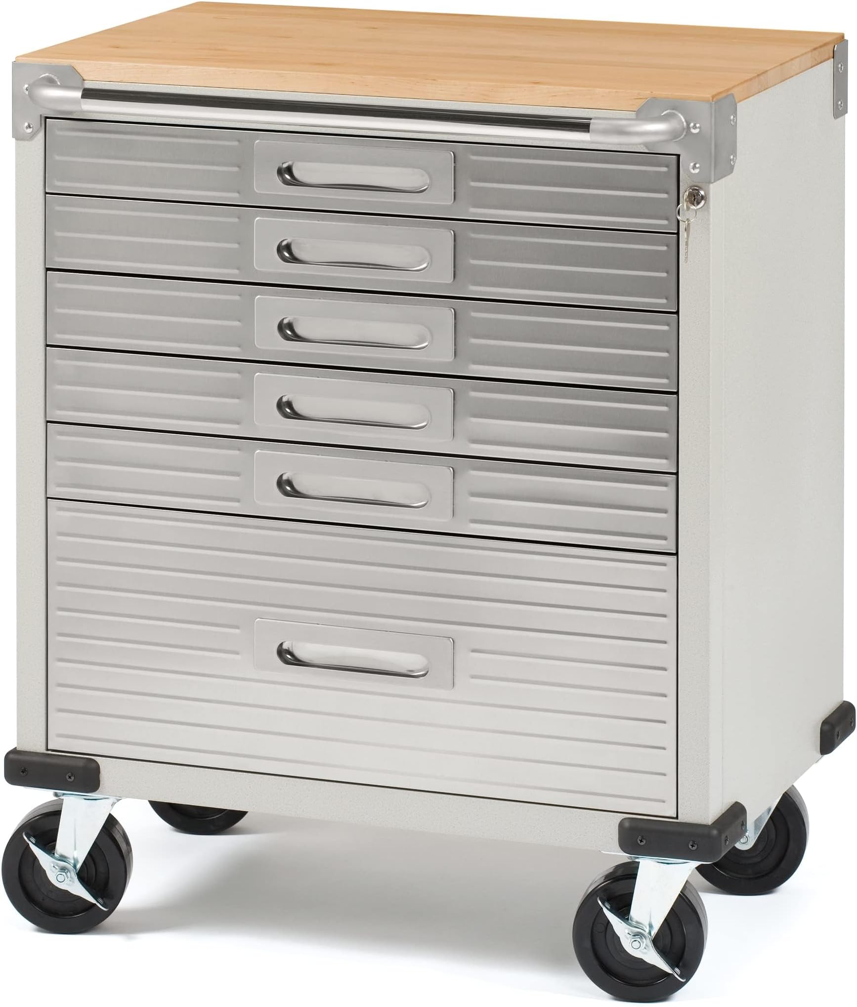 Amazon.com: Seville Classics Rolling Lockable Cabinet Storage, 6-Drawer ...