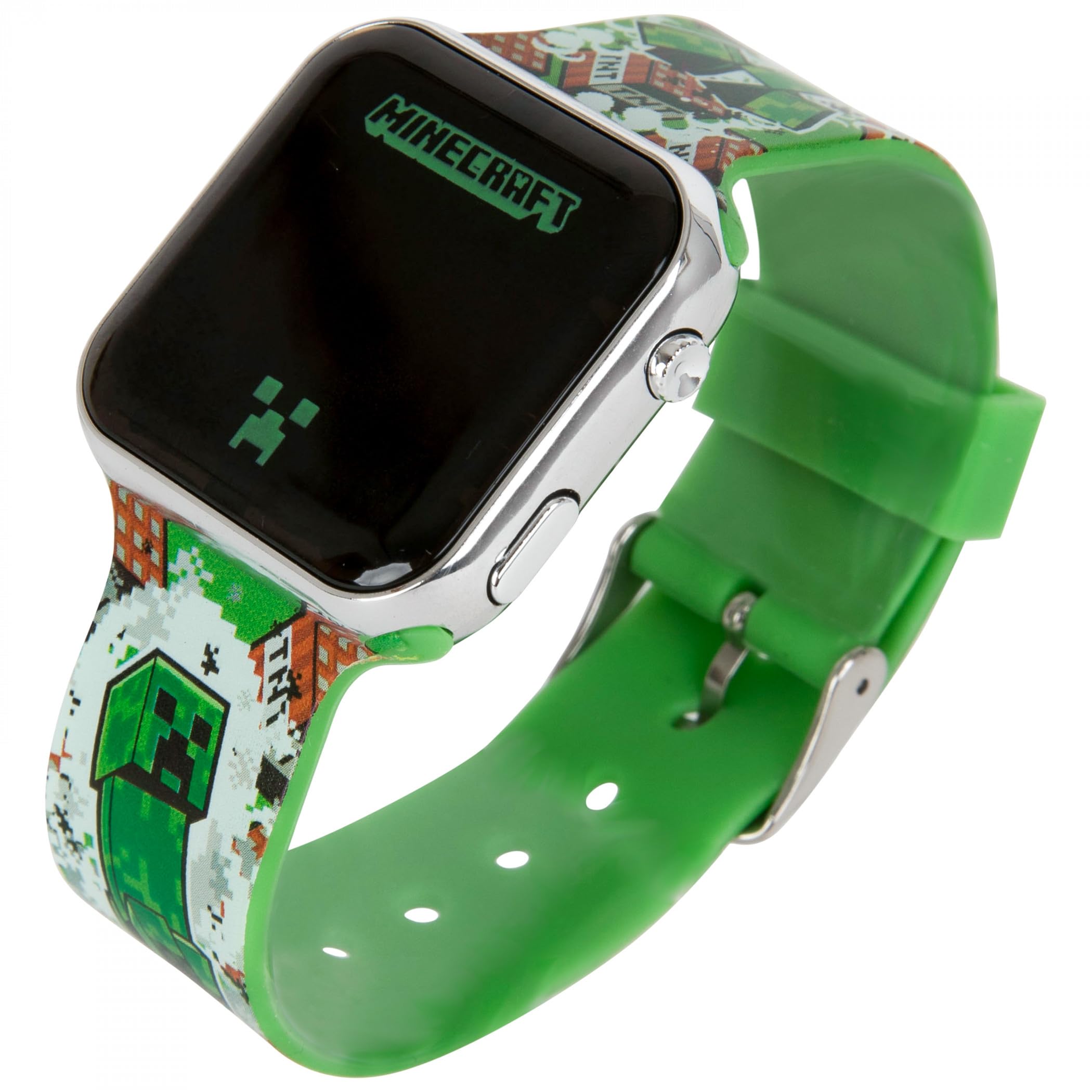 Minecraft Creeper Explosion LED Digital Wrist Watch, Multicolor, Modern ...