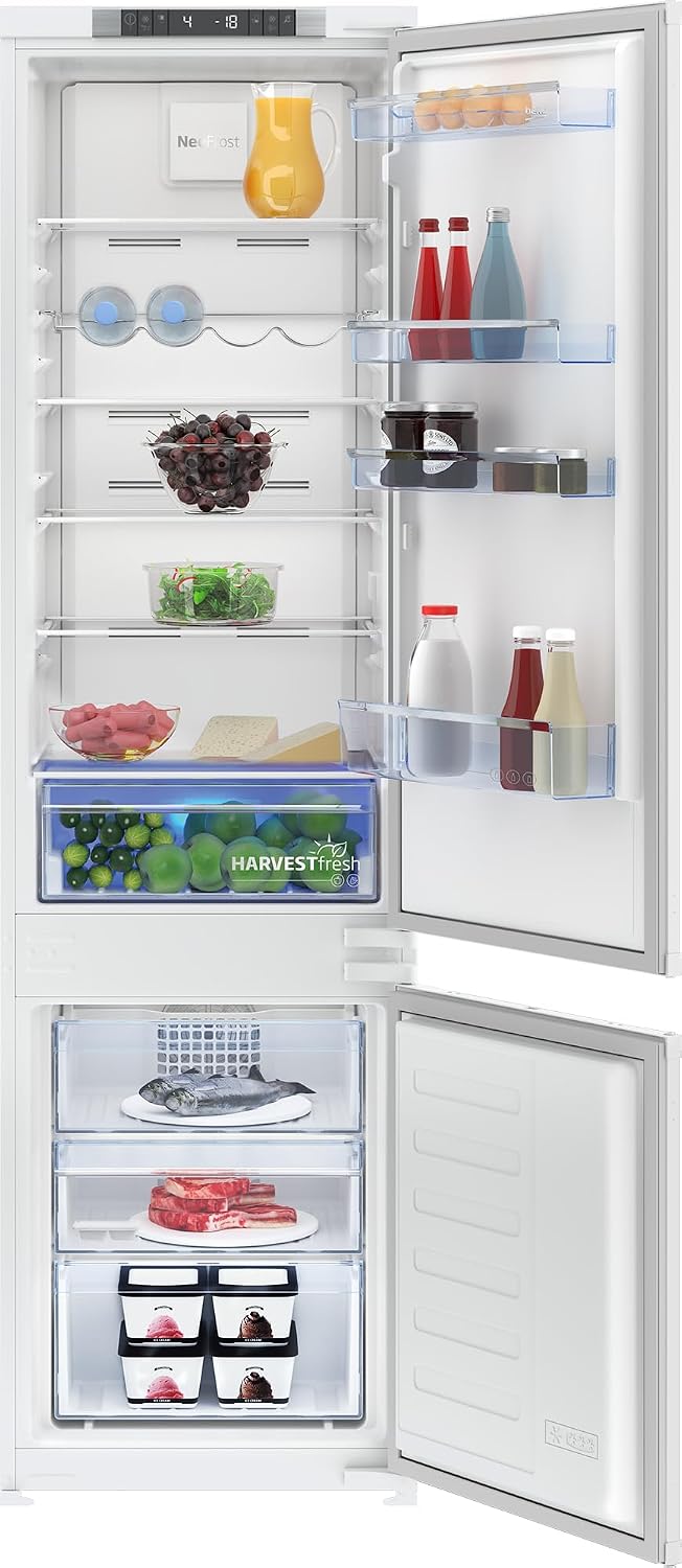 Beko HarvestFresh™ BCND4V973 194cm 70/30 Integrated Frost Free Fridge ...
