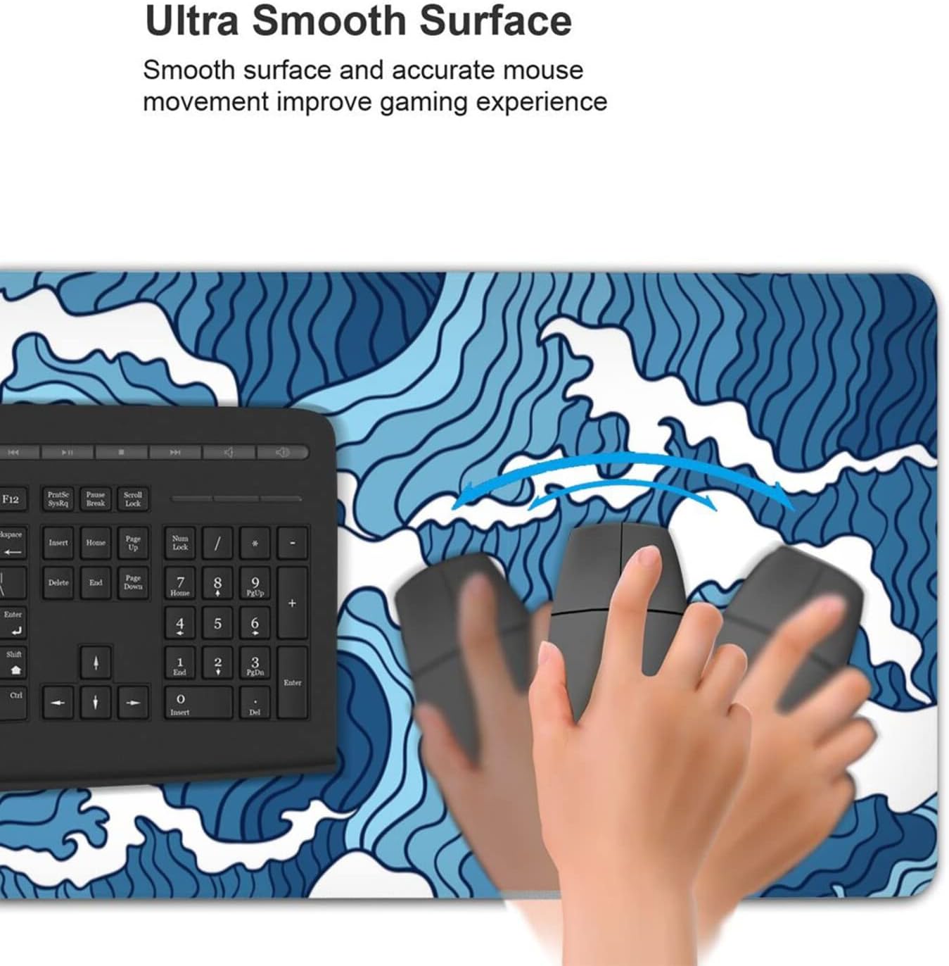 ایگرد | قیمت و خرید Japanese Blue and White Wave Gaming Mouse Pad XL ...