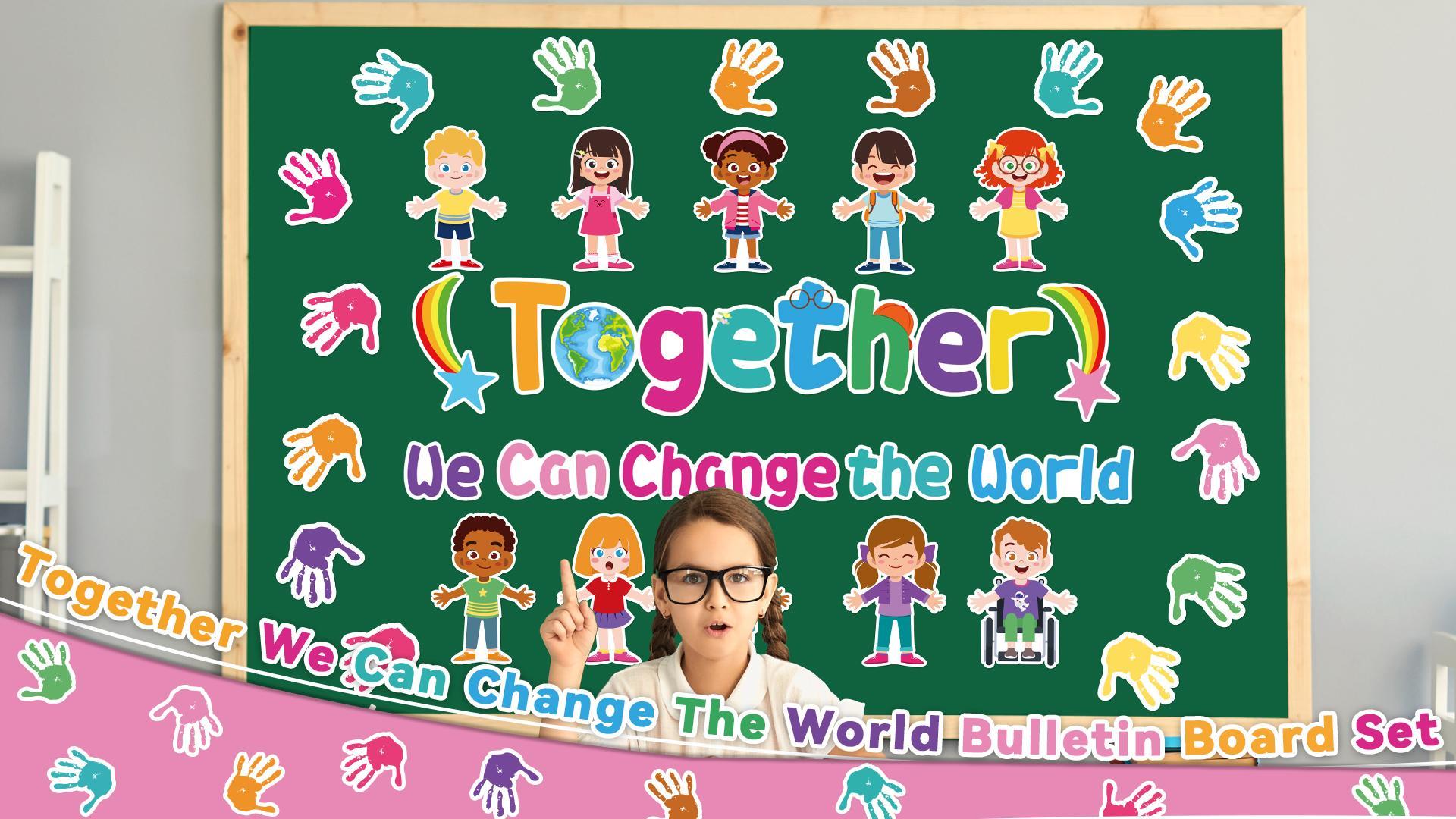 Watch Together We Can Change The World Classroom Bulletin Board on ...