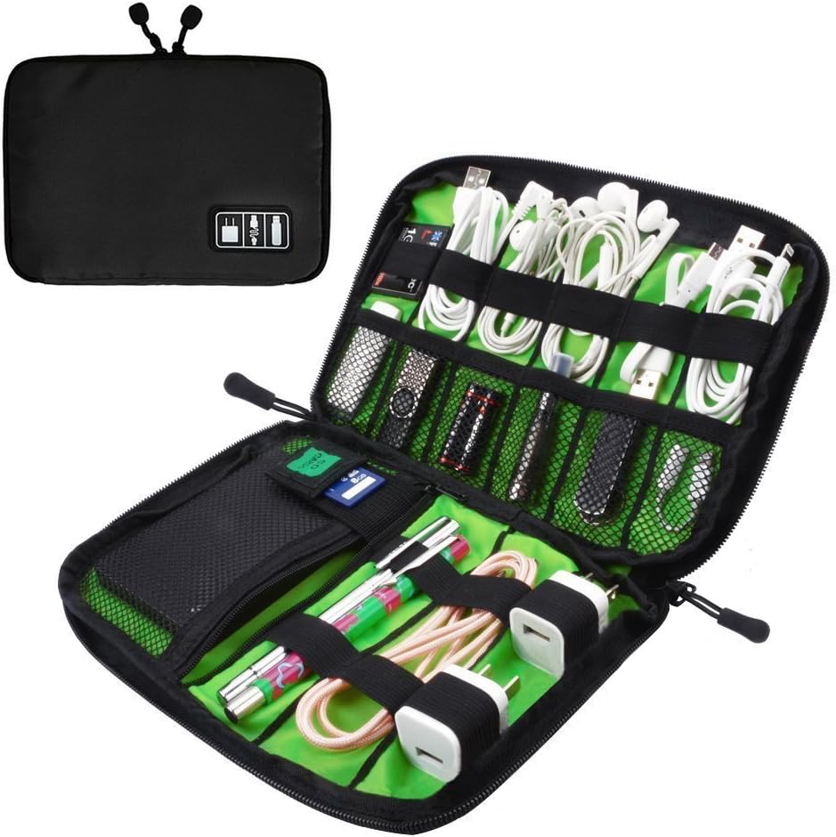 Amazon.com: KWJOY Travel Universal Cable Organizer Bag Small ...