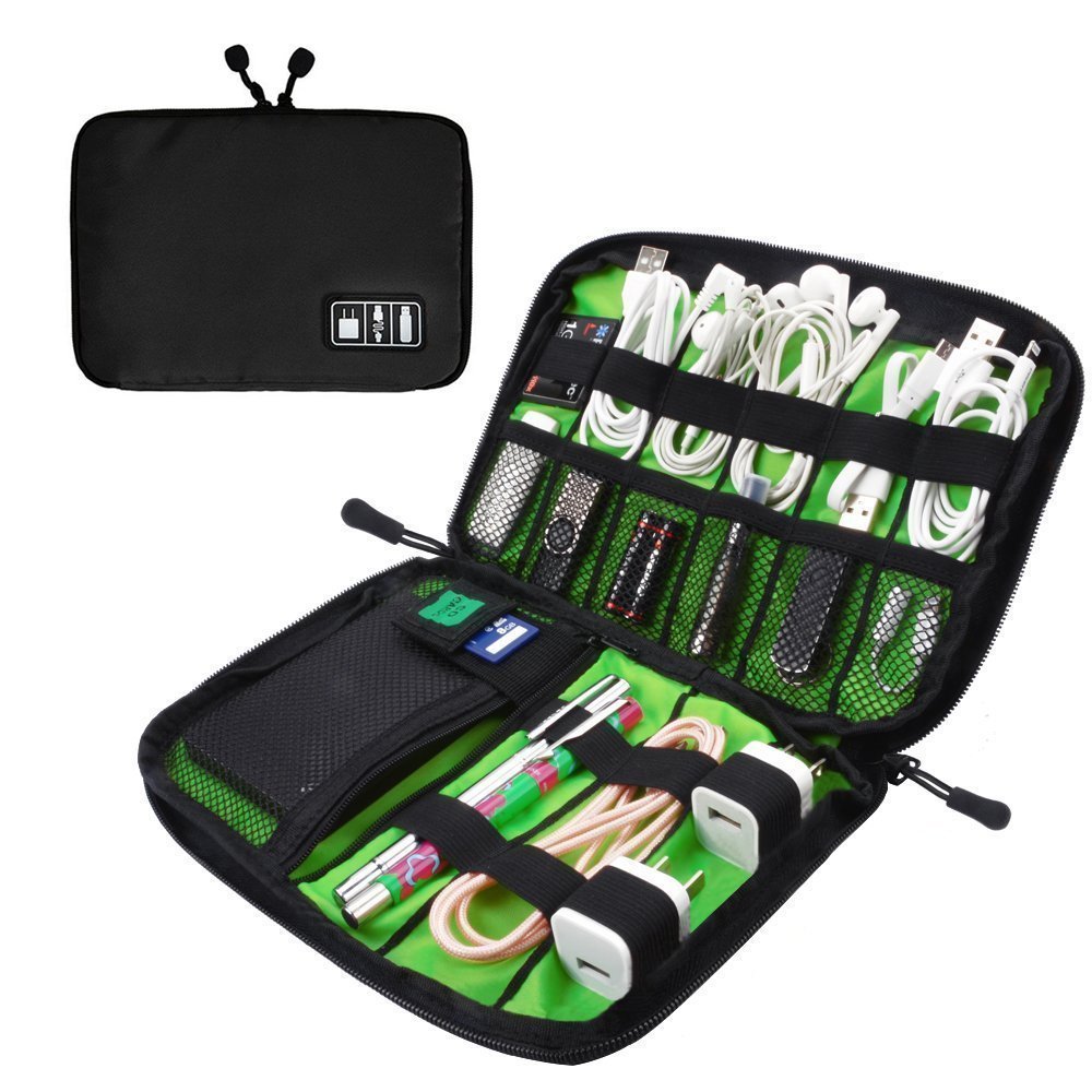 Amazon.com: KWJOY Travel Universal Cable Organizer Bag Small ...